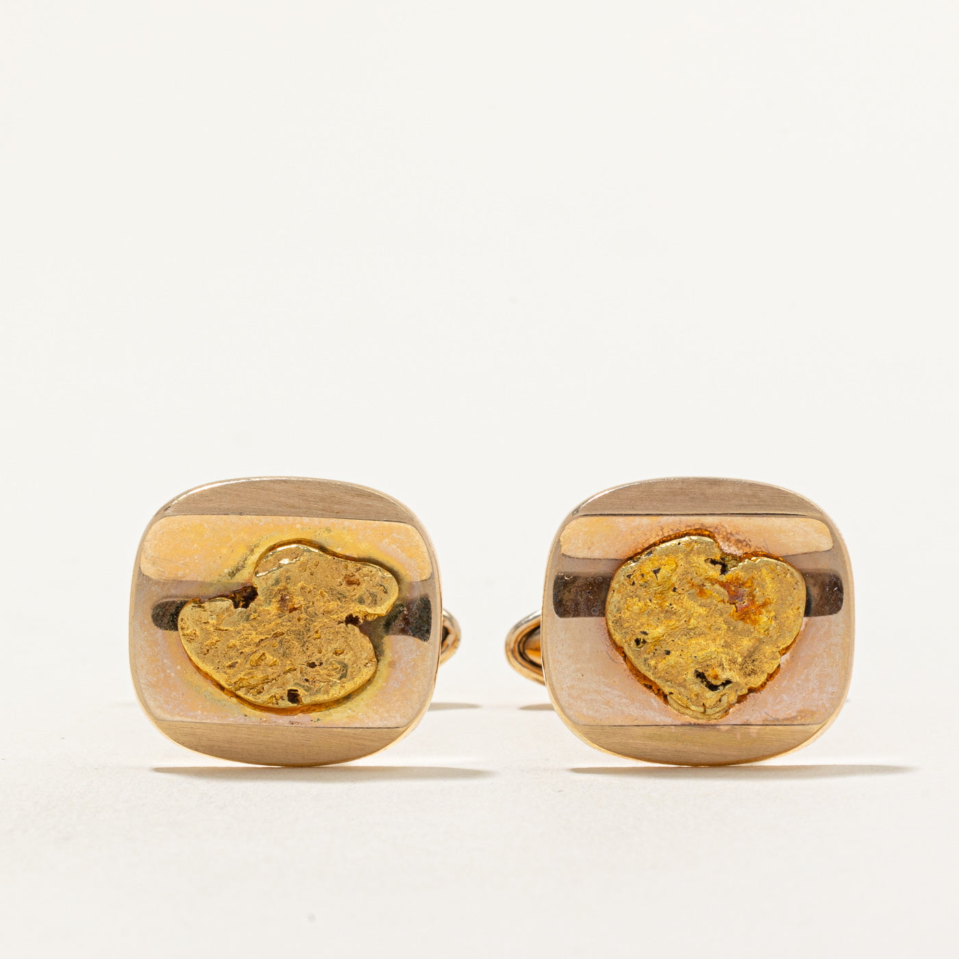 Birks' 14k Yellow Gold Nugget Cufflinks