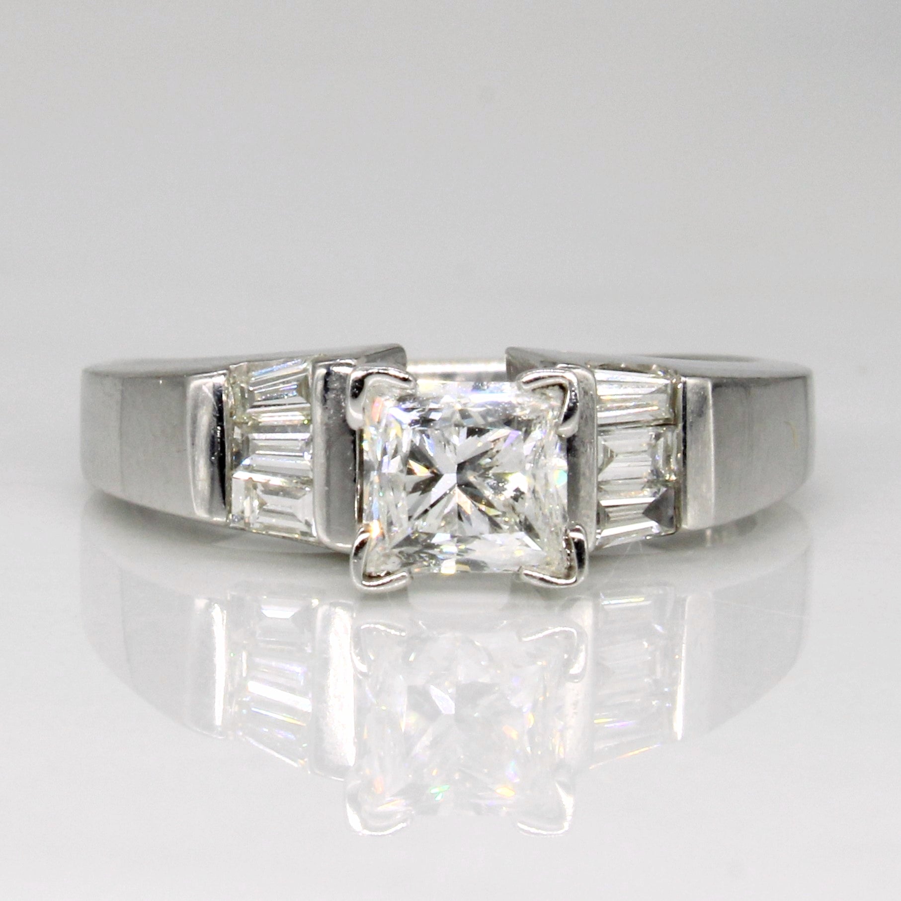 Princess Cut Diamond Engagement Ring 1.11ctw SZ 6.75