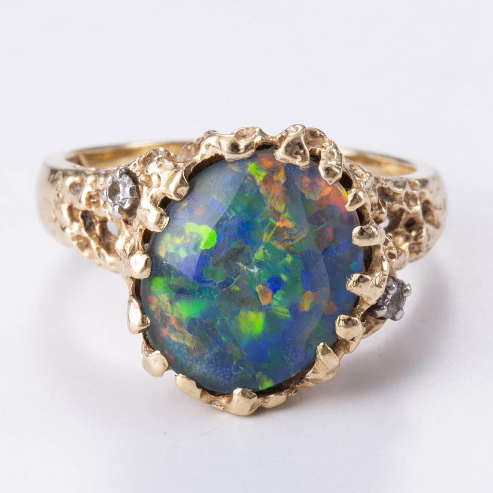 'Cavelti' Opal Triplet Ring | SZ 6.5