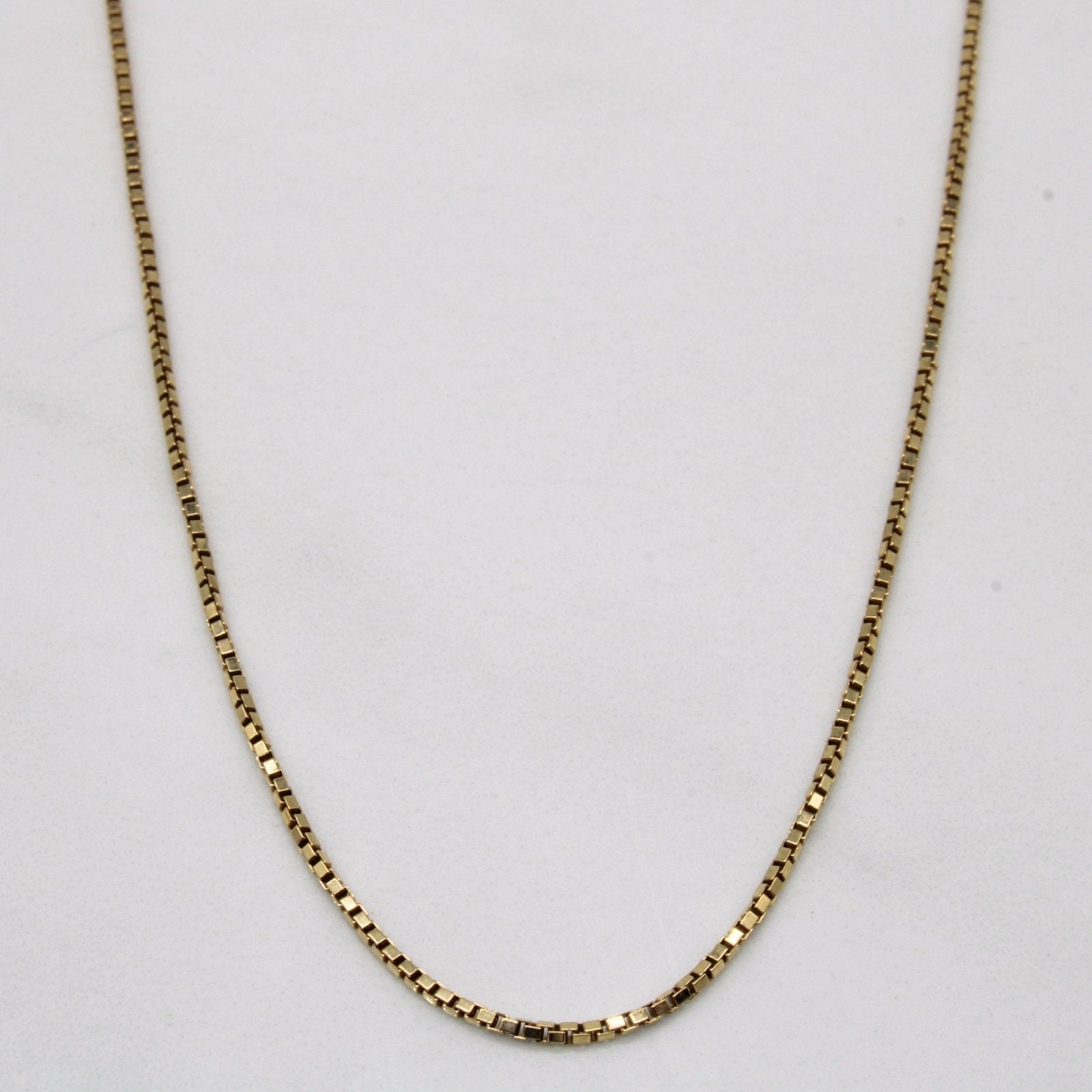 10k Yellow Gold Box Chain | 18"