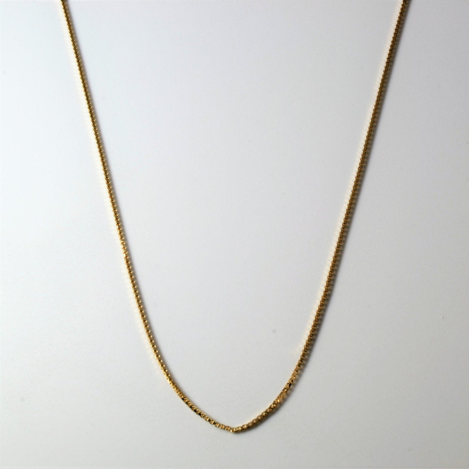 10k Yellow Gold Box Chain | 18"|