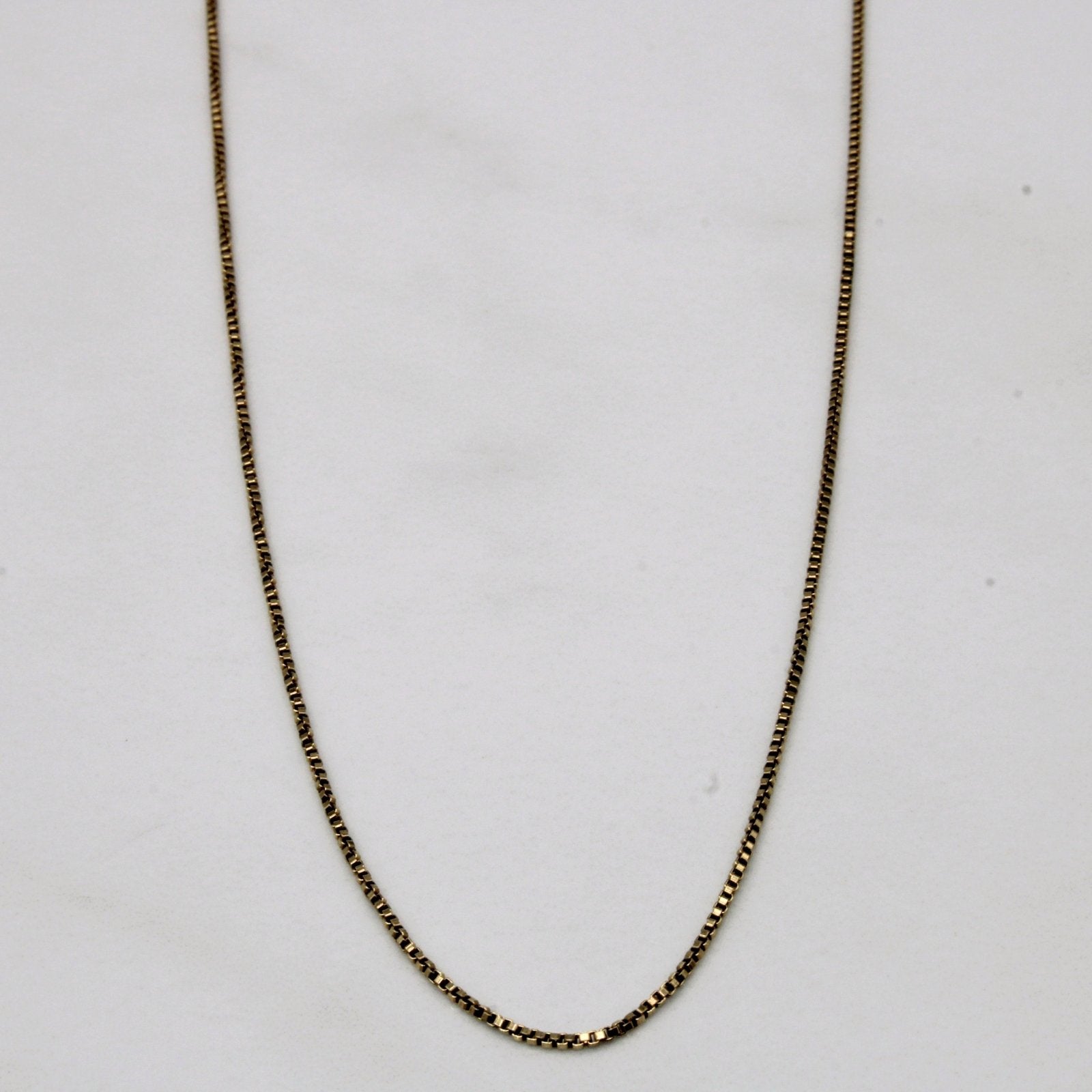 10k Yellow Gold Box Link Chain | 18"