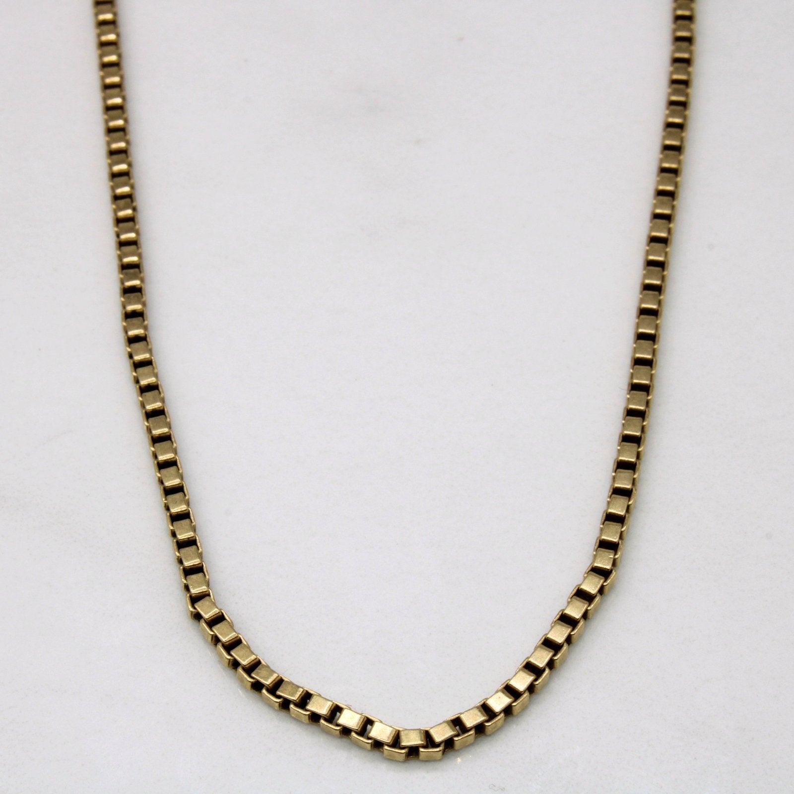 10k Yellow Gold Box Link Chain | 18"