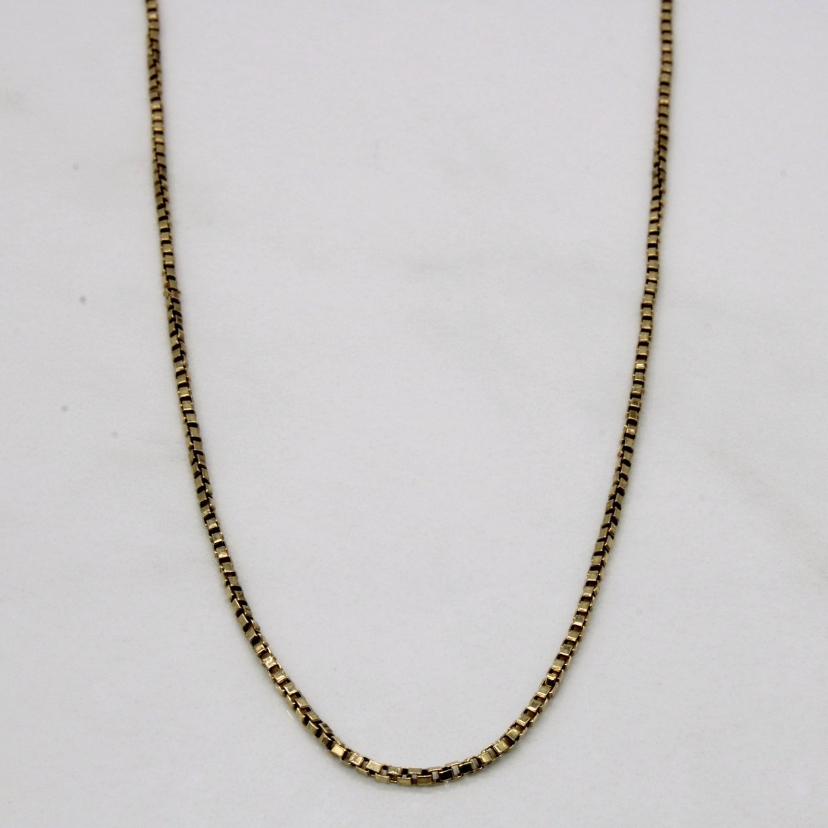 10k Yellow Gold Box Link Chain | 24"