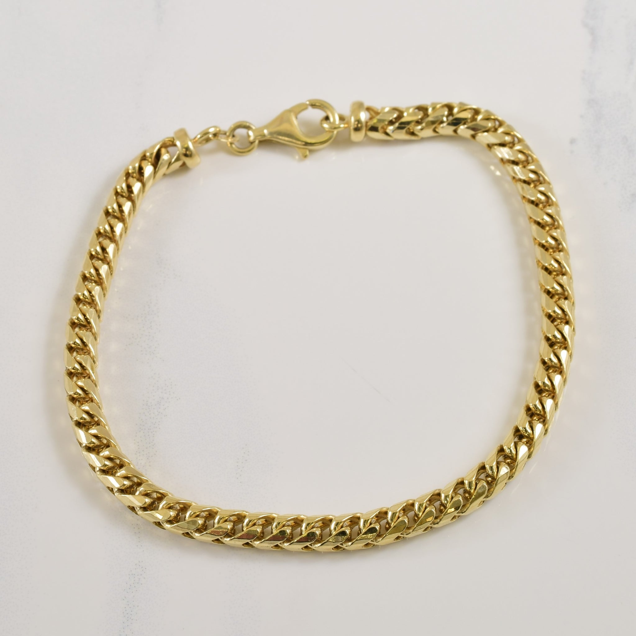 14k Yellow Gold Foxtail Chain Bracelet | 7.25"