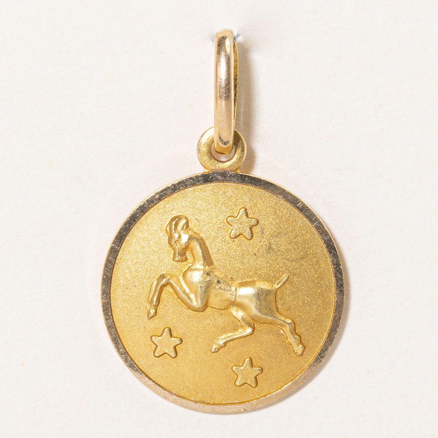 18k Yellow Gold Aries Zodiac Sign Charm