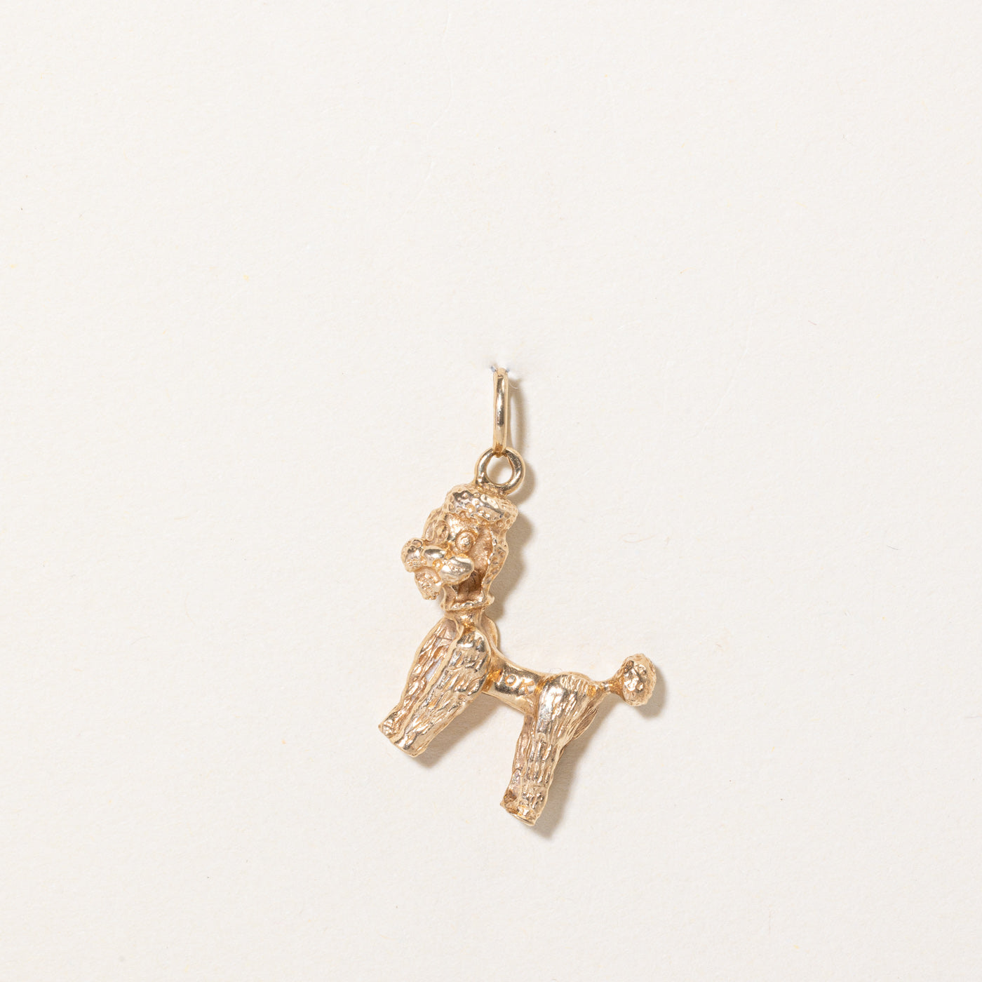10k Yellow Gold Poodle Dog Charm