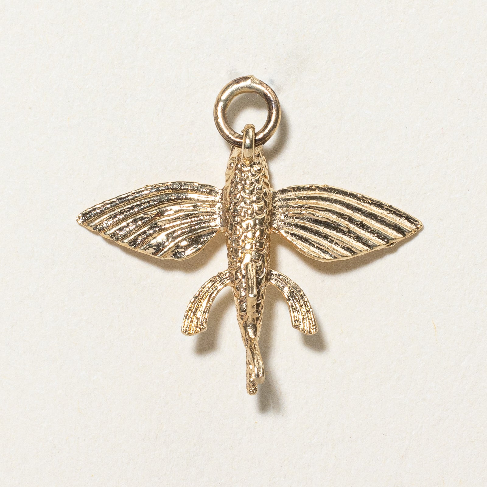 14k Yellow Gold Flying Fish