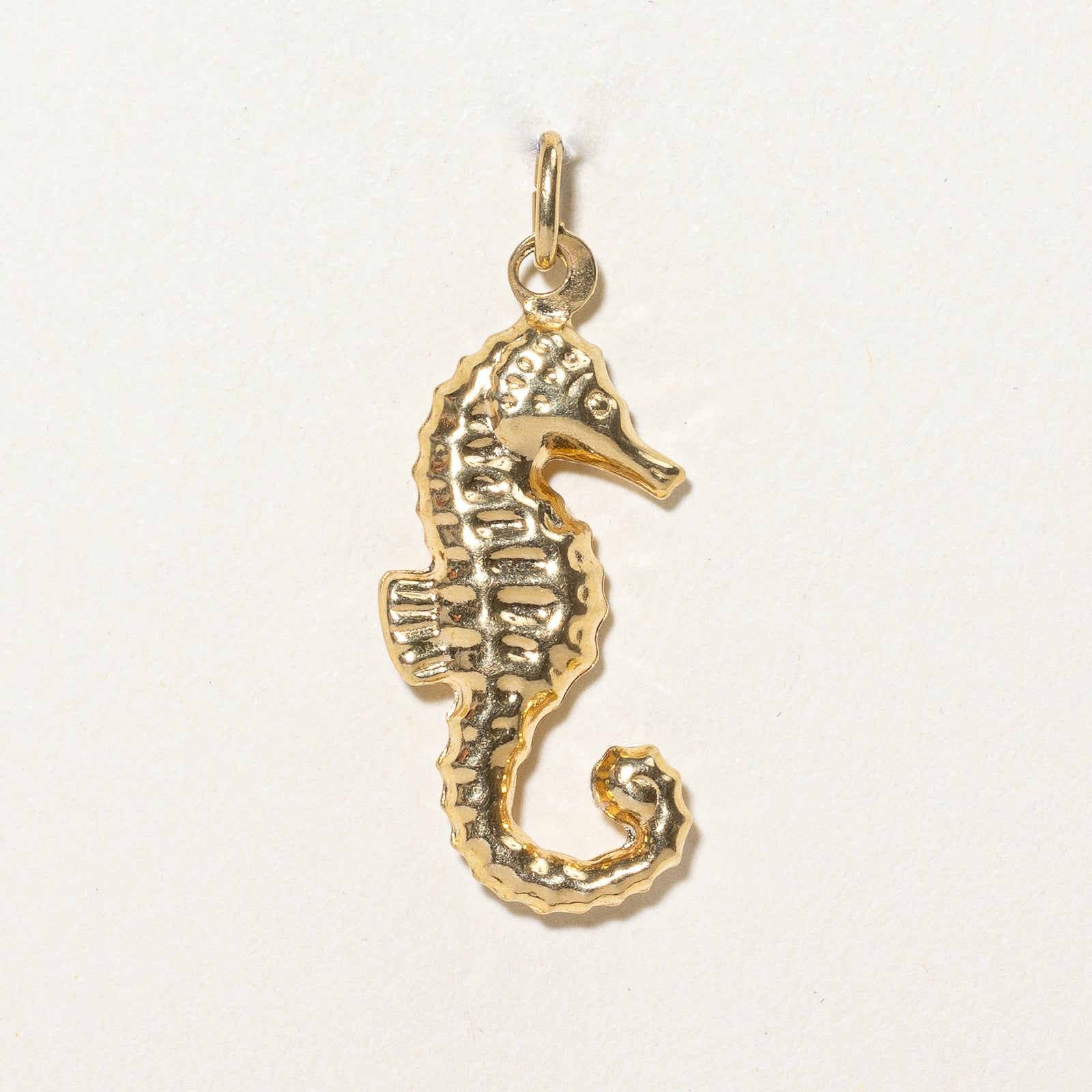 18k Yellow Gold Seahorse Charm