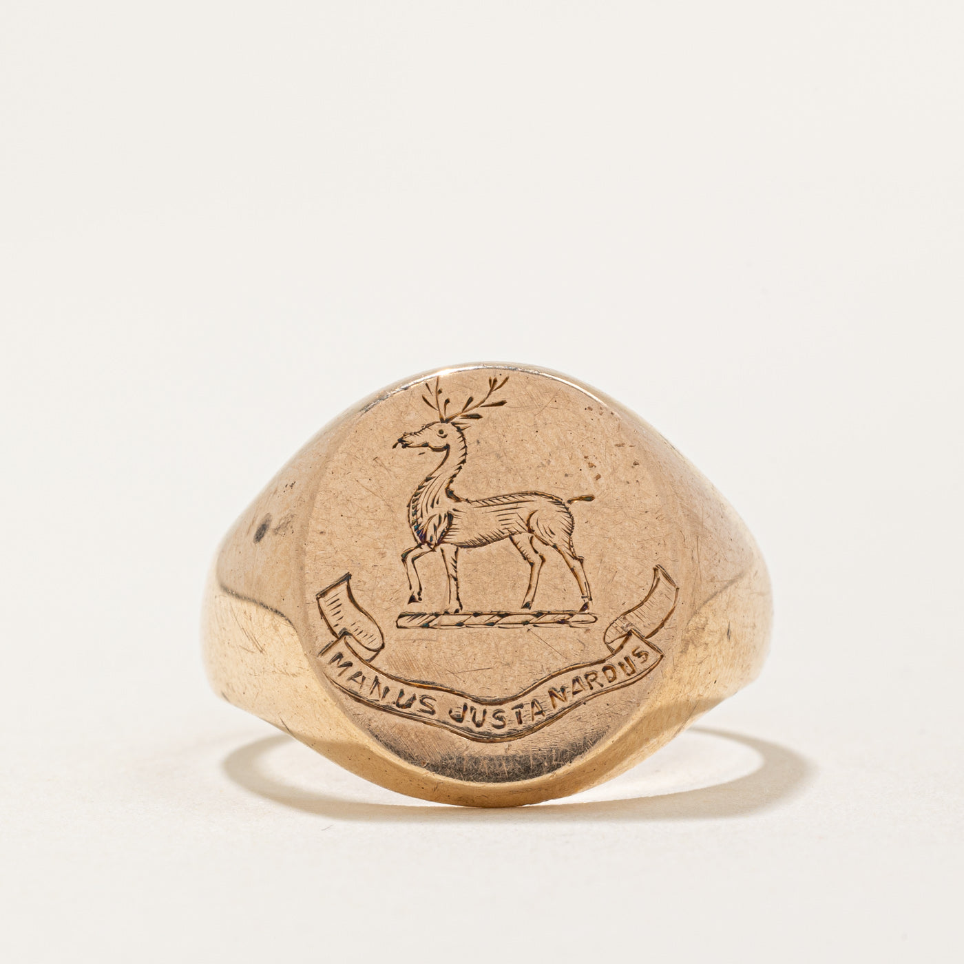 10k Yellow Gold Deer Ring | SZ 10.5