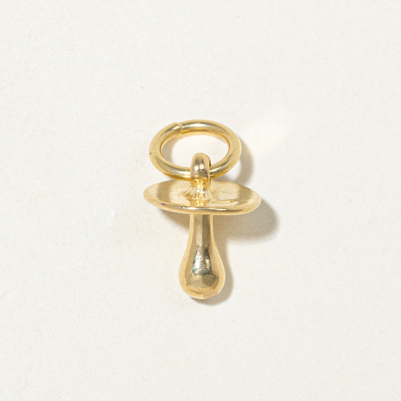 18k Yellow Gold Baby Pacifier Charm