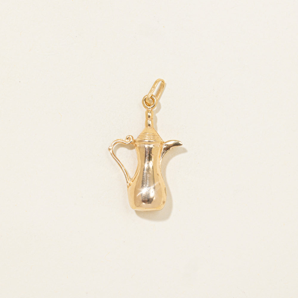 18k Yellow Gold Pitcher Charm
