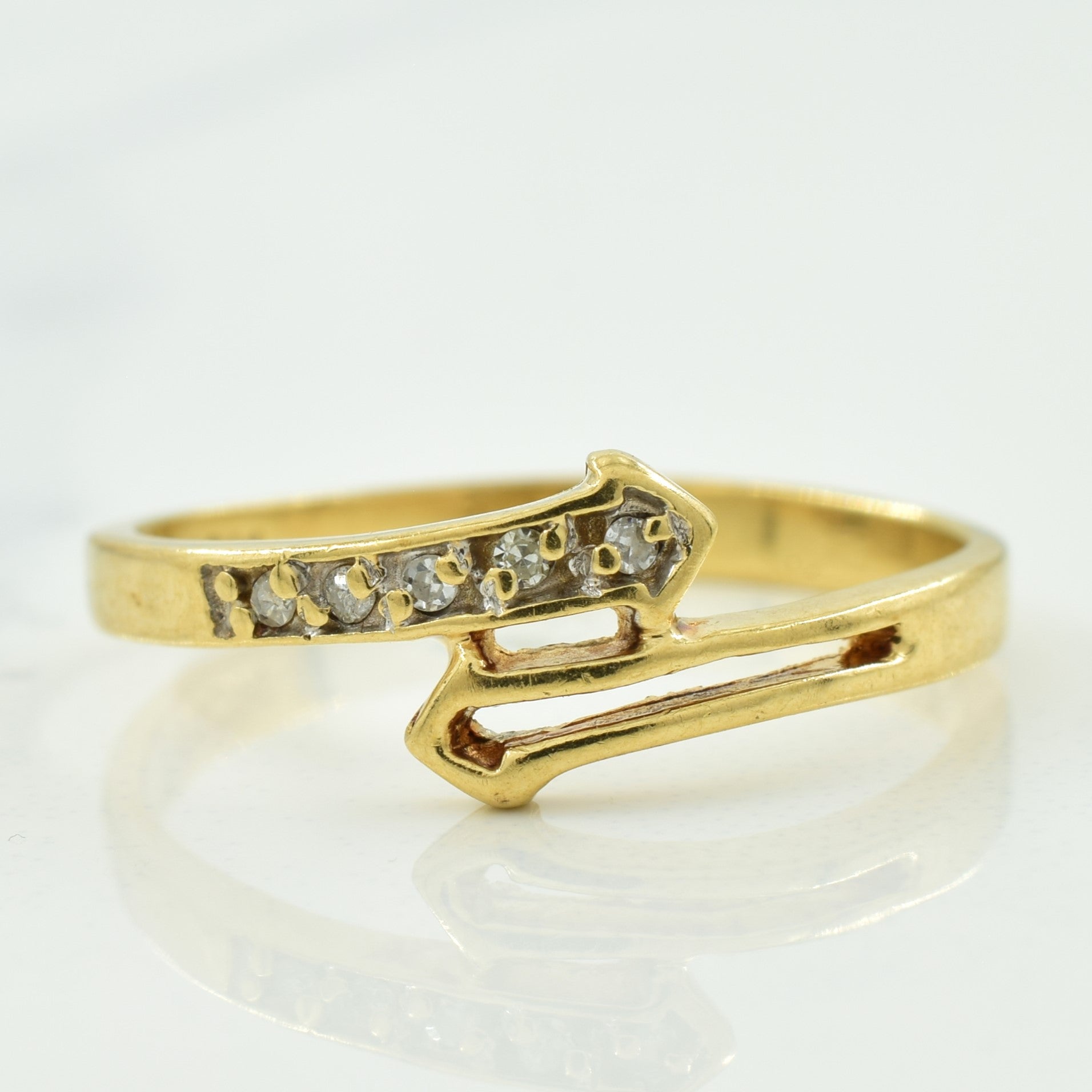 Diamond Bypass Arrow Ring | 0.03ctw | SZ 6.5