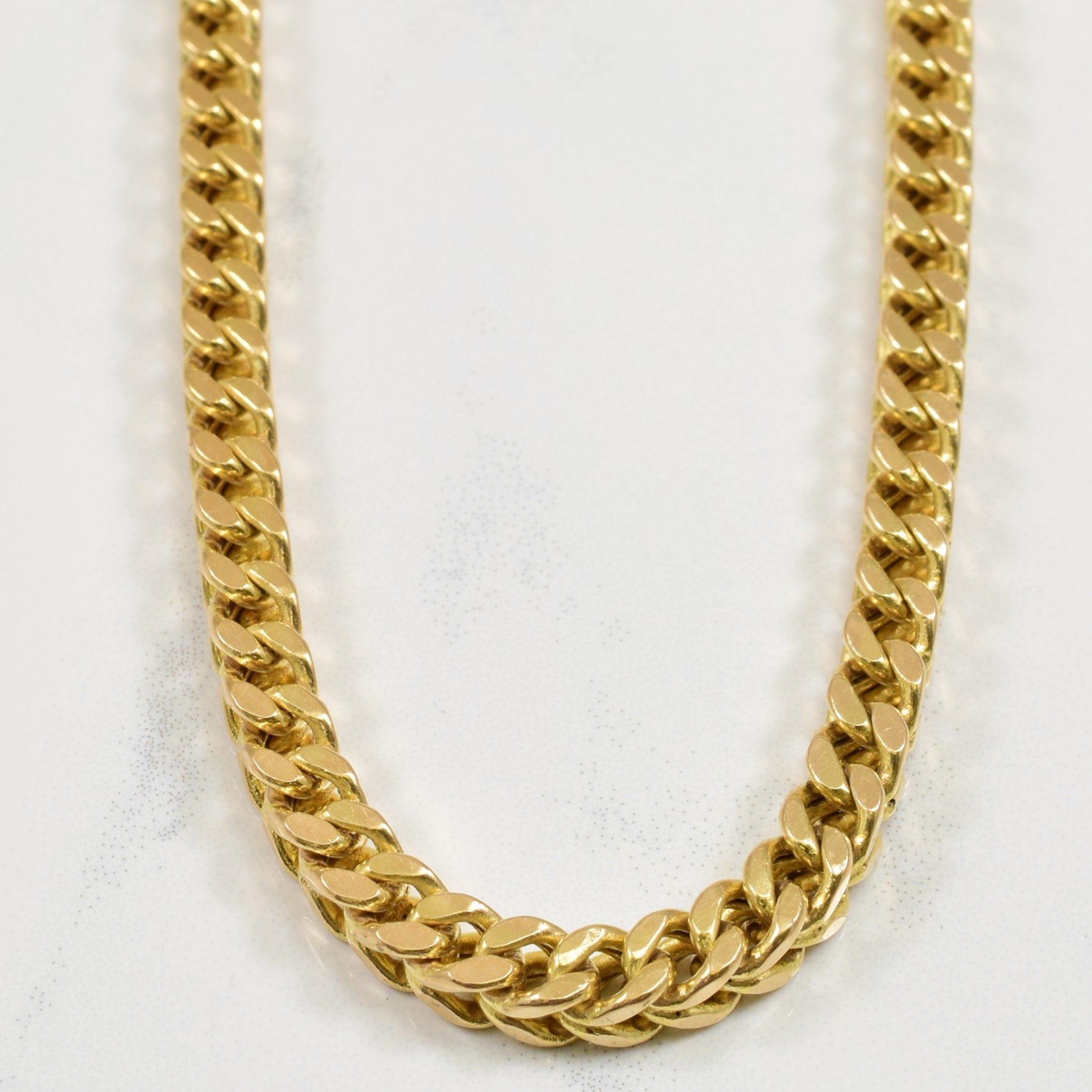 14k Yellow Gold Foxtail Chain | 21"