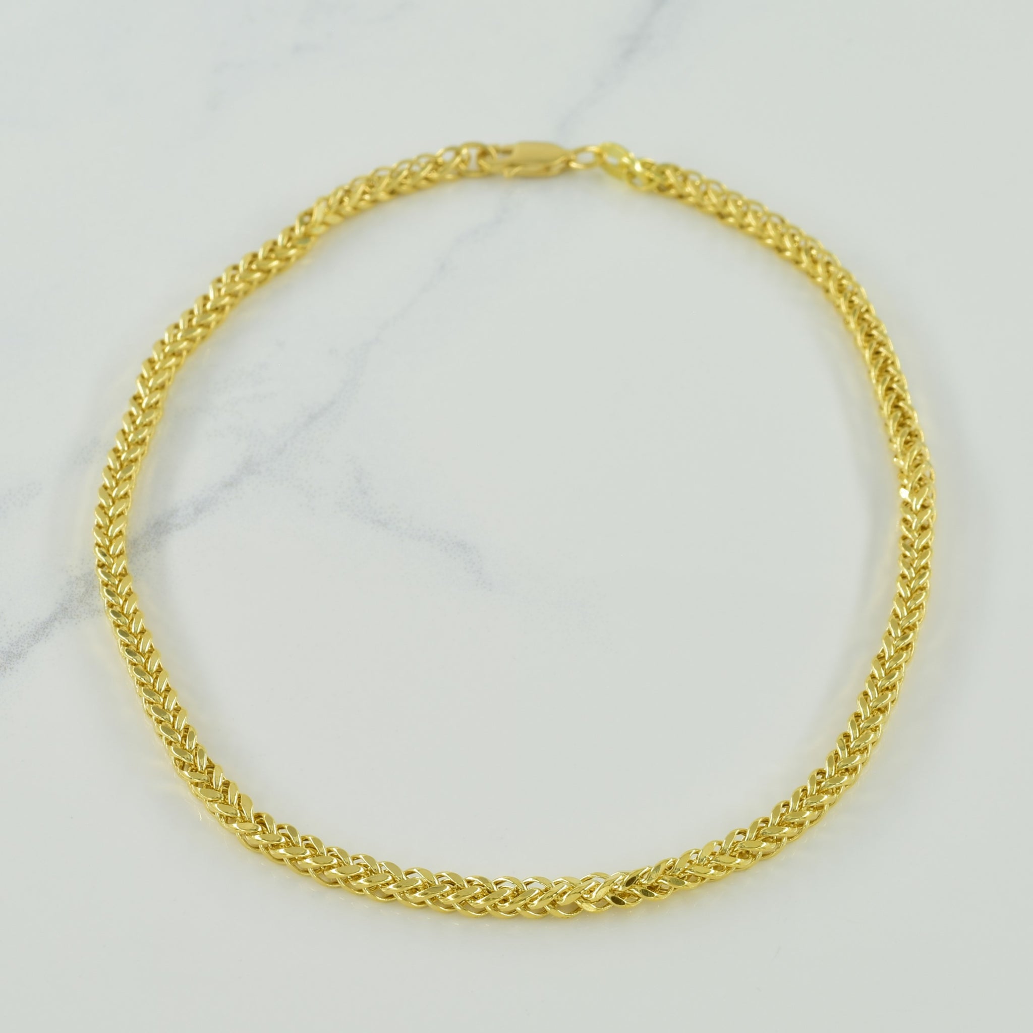 18k Yellow Gold Foxtail Link Bracelet | 10.5"