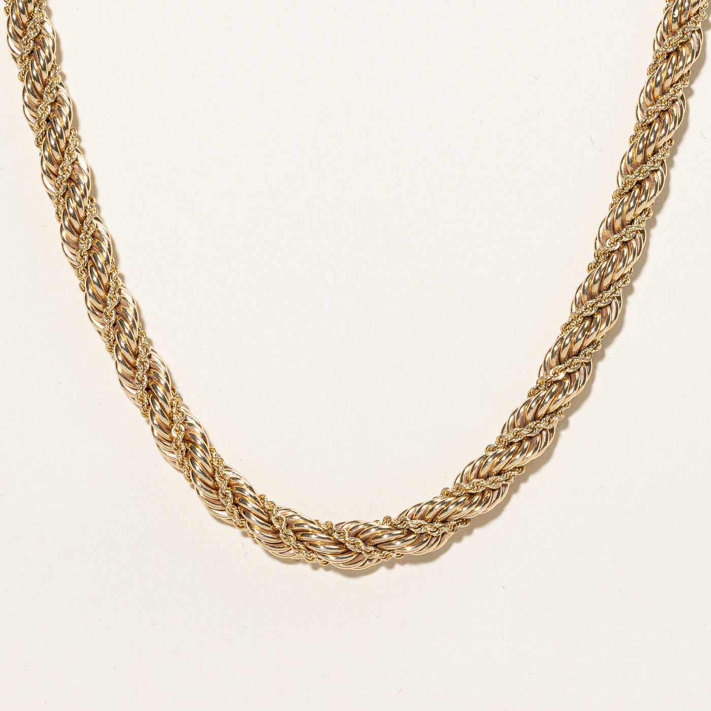 'Tiffany & Co.' Vintage Twisted Rope Necklace & Bracelet Set | 14k | 1