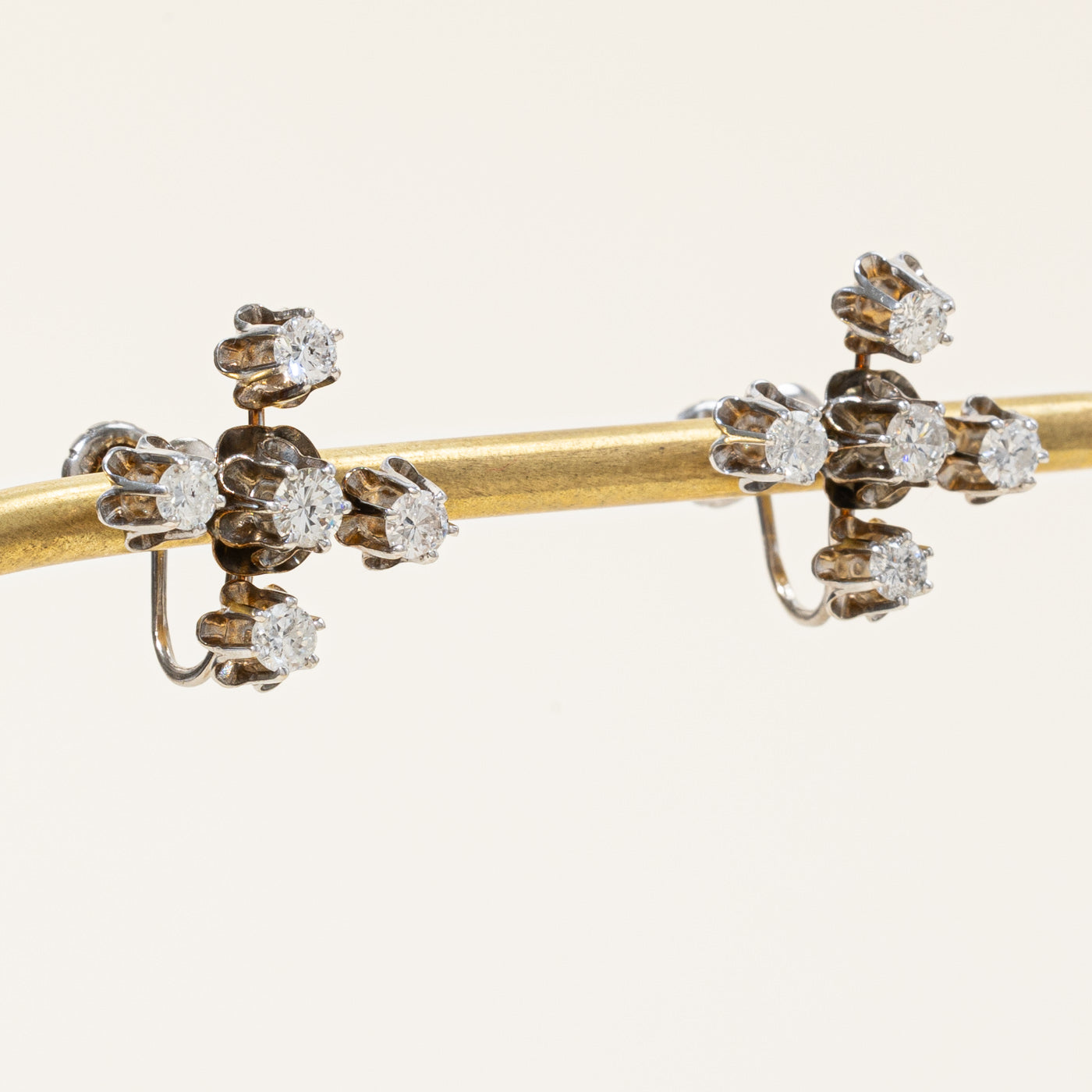 Diamond Screw Back Earrings | 1.43ctw