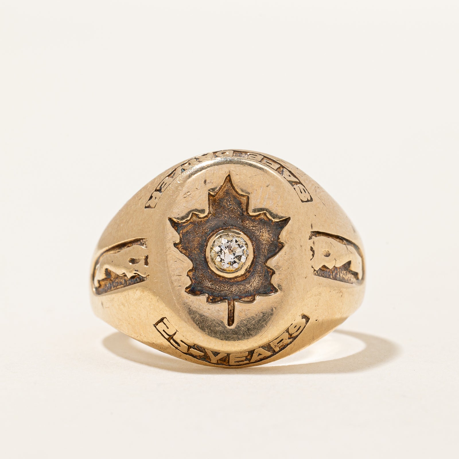 'Safe Driver 25 Year' Greyhound Diamond Ring | 0.10ct | SZ 9