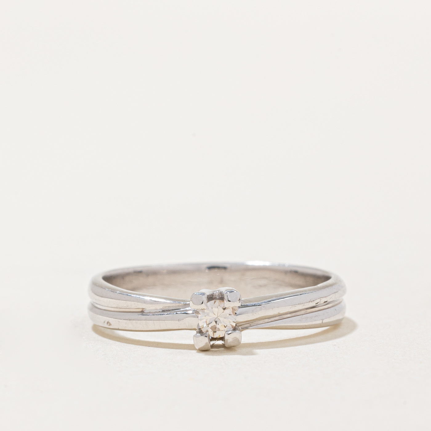 Vintage Portuguese Old Swiss Cut Diamond Ring | 0.09ct | SZ 8