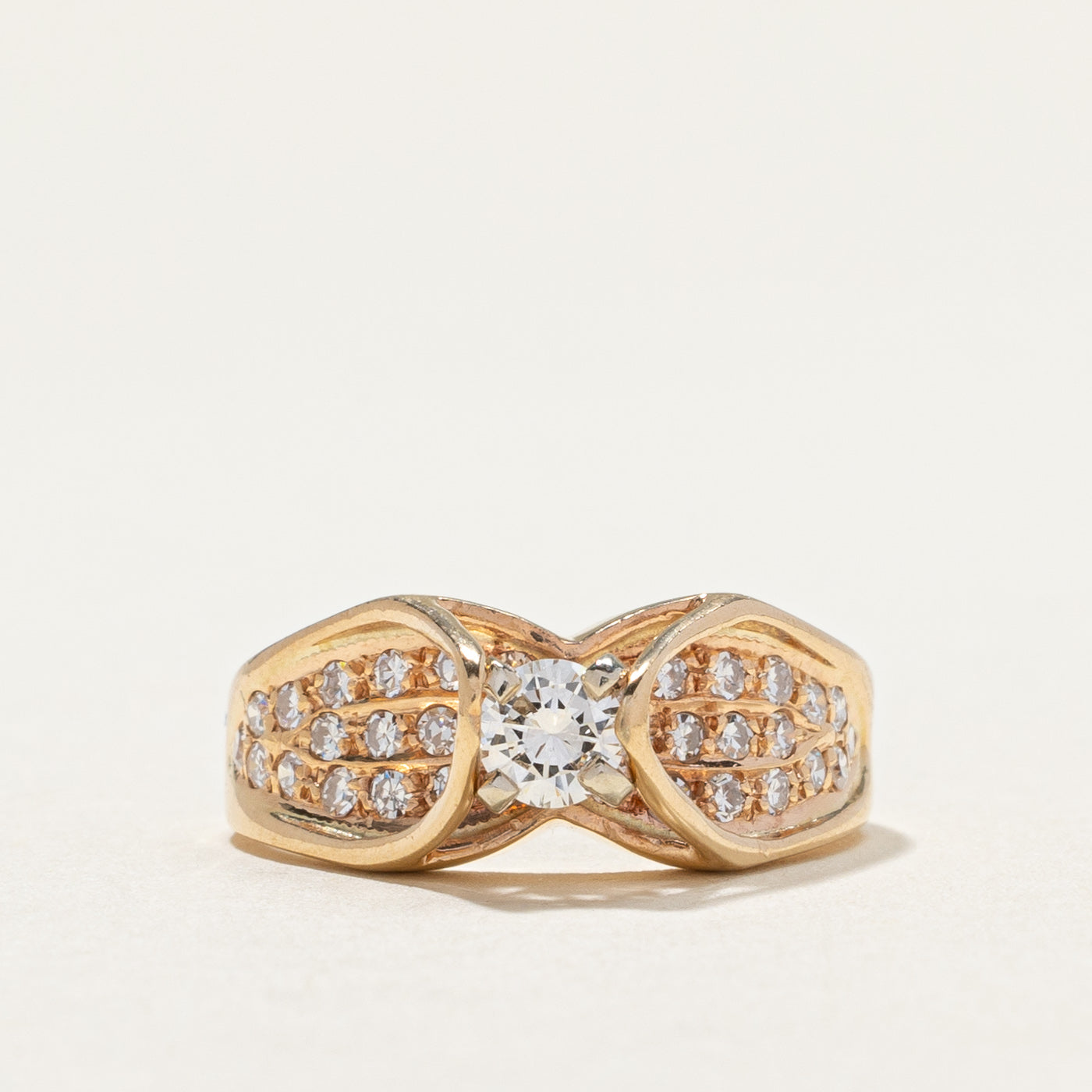 High Set Diamond Engagement Ring | 0.26ct, 0.42ctw | SZ 5