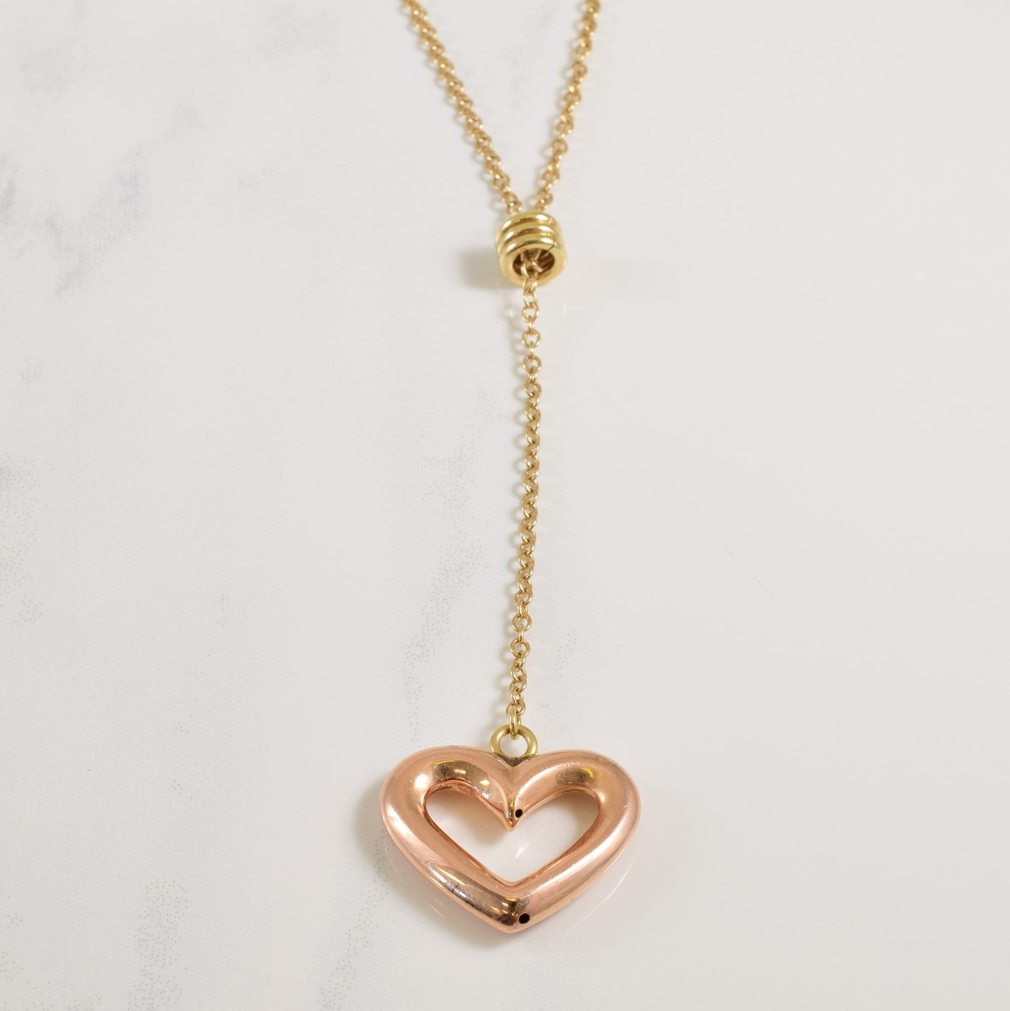 14k Two Tone Heart Necklace | 17.25" | – 100 Ways