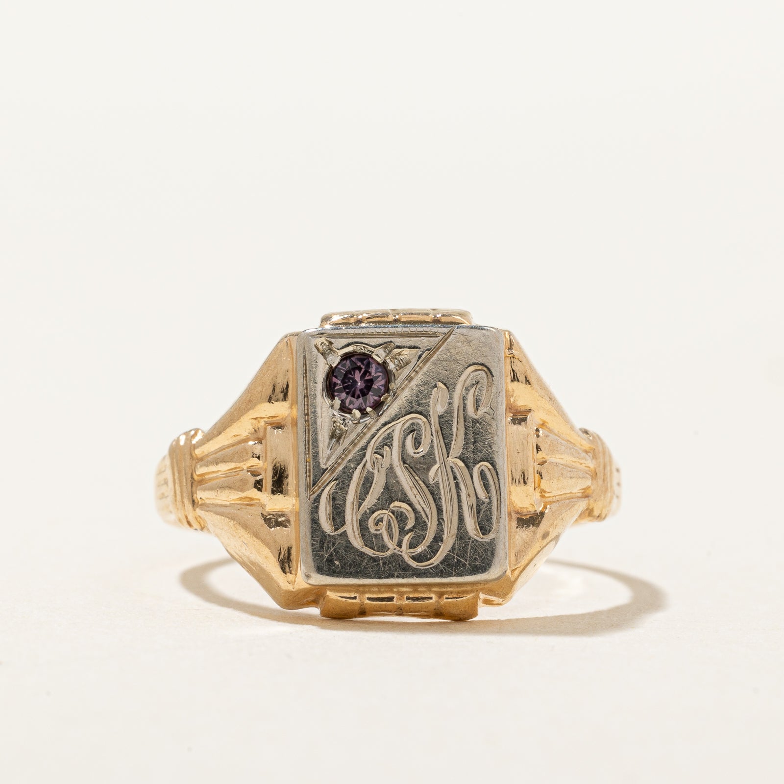 Ornate "CSK" Initial Signet Ring | SZ 4.5