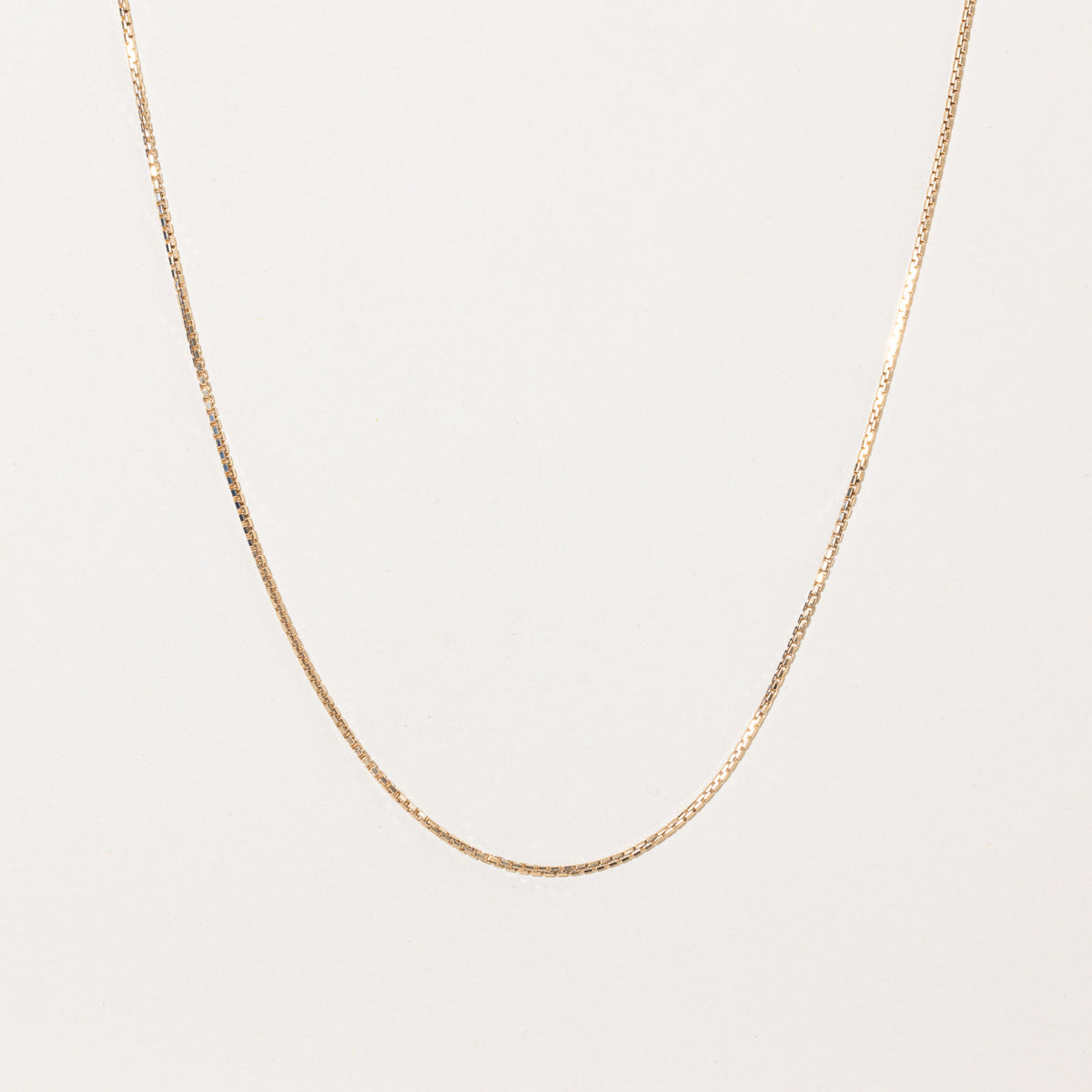 10k Yellow Gold Box Link Chain | 18