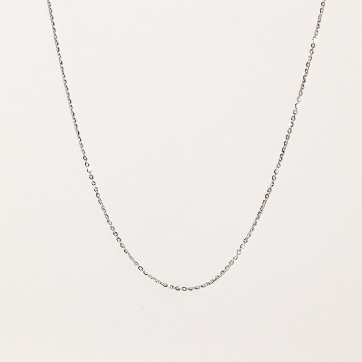 14k White Gold Rolo Chain | 18"