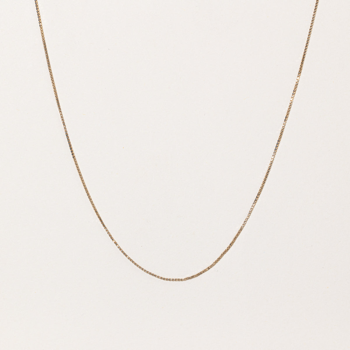 10k Yellow Gold Box Link Chain | 18