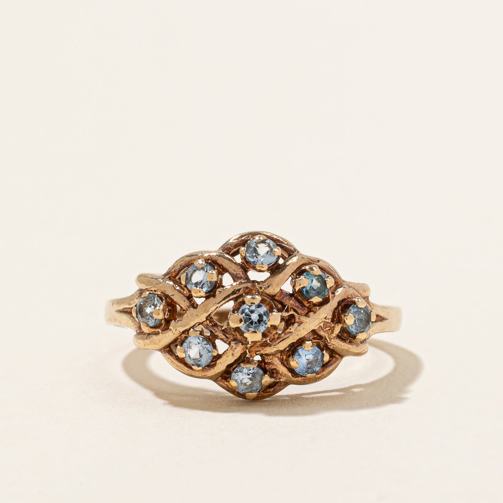 Synthetic Spinel Cluster Ring | 0.30ctw | SZ 5.75