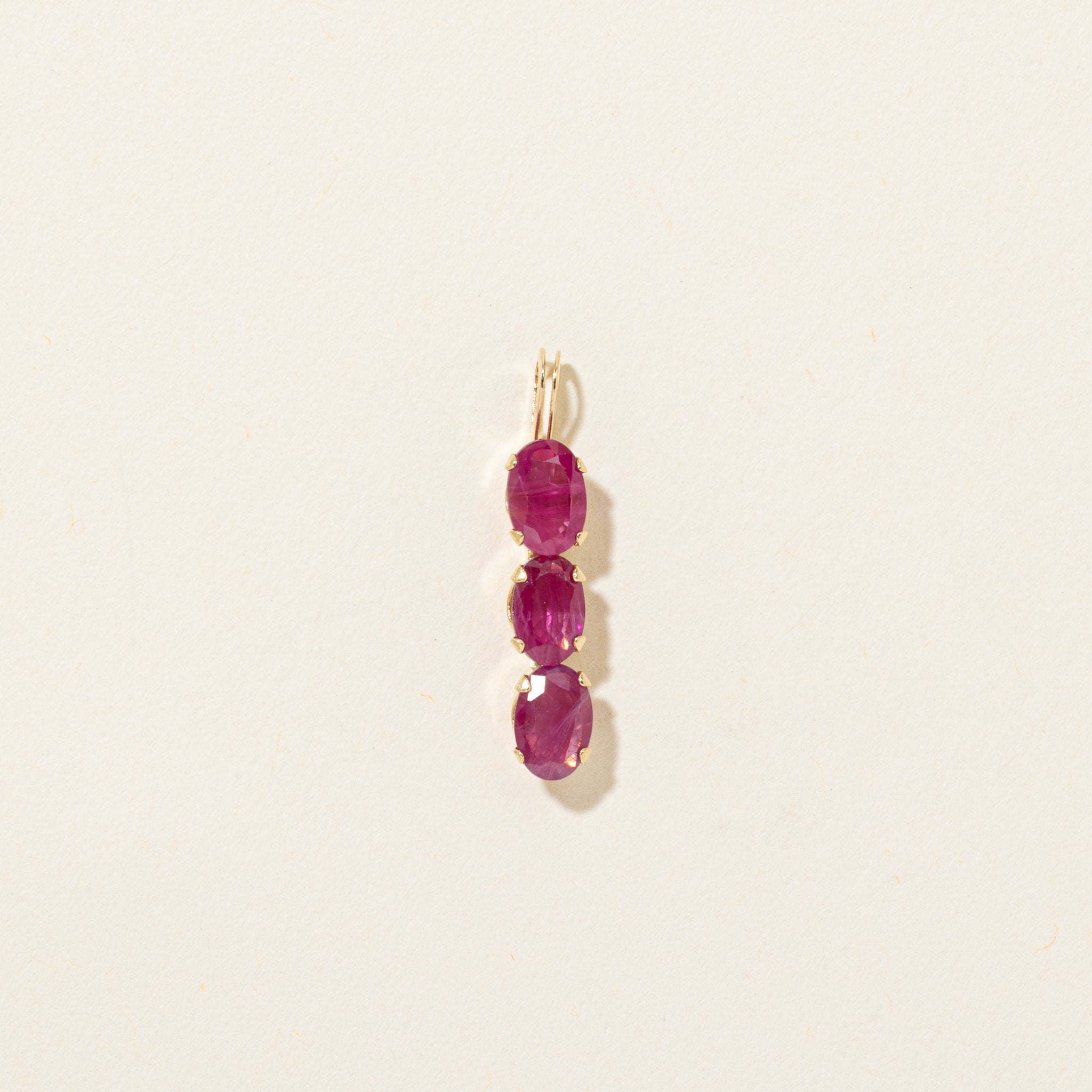Three-Stone Ruby Column Pendant | 1.38ctw