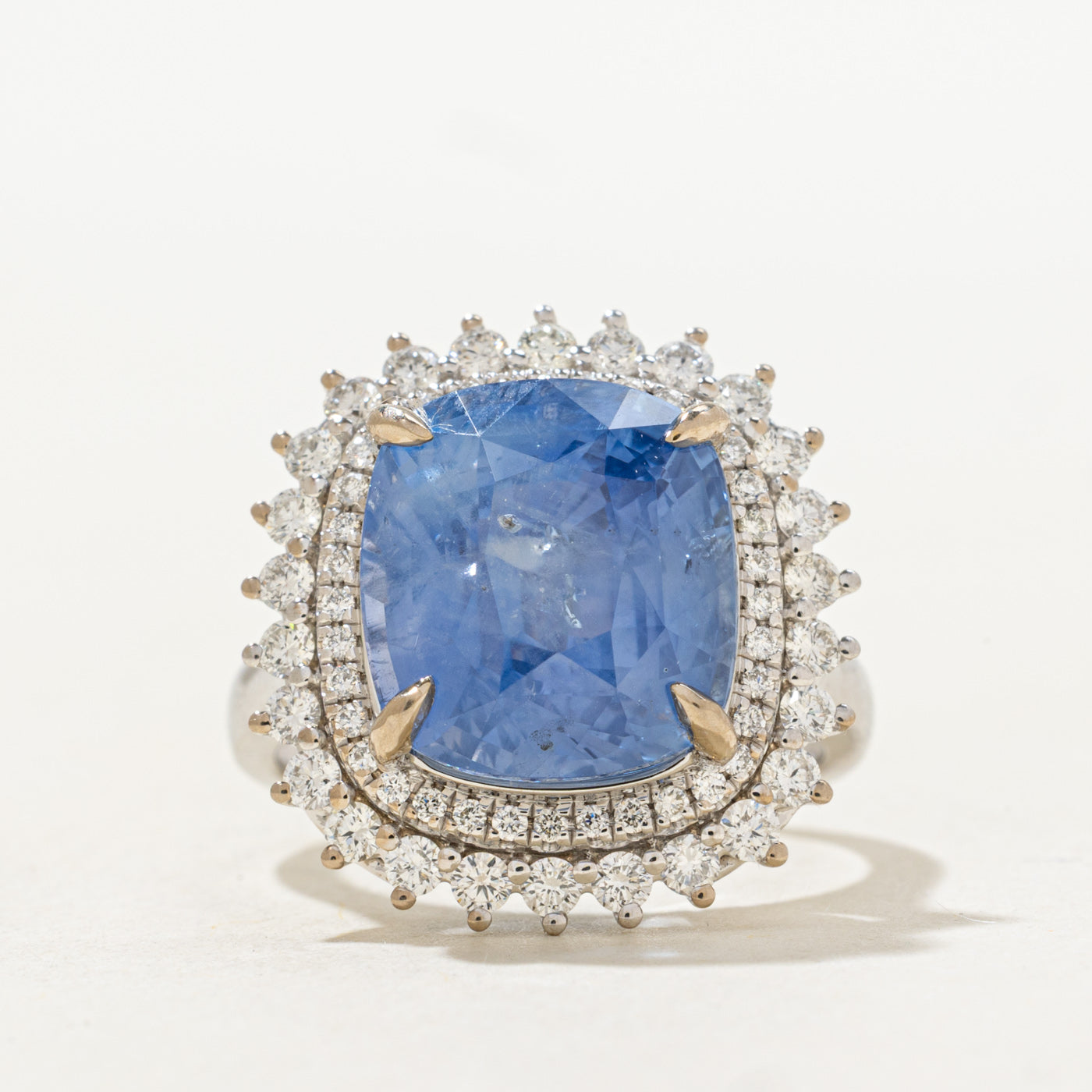 10.38ct GIA Unheated Sri Lanka Sapphire & Diamond Cocktail Ring | GIA