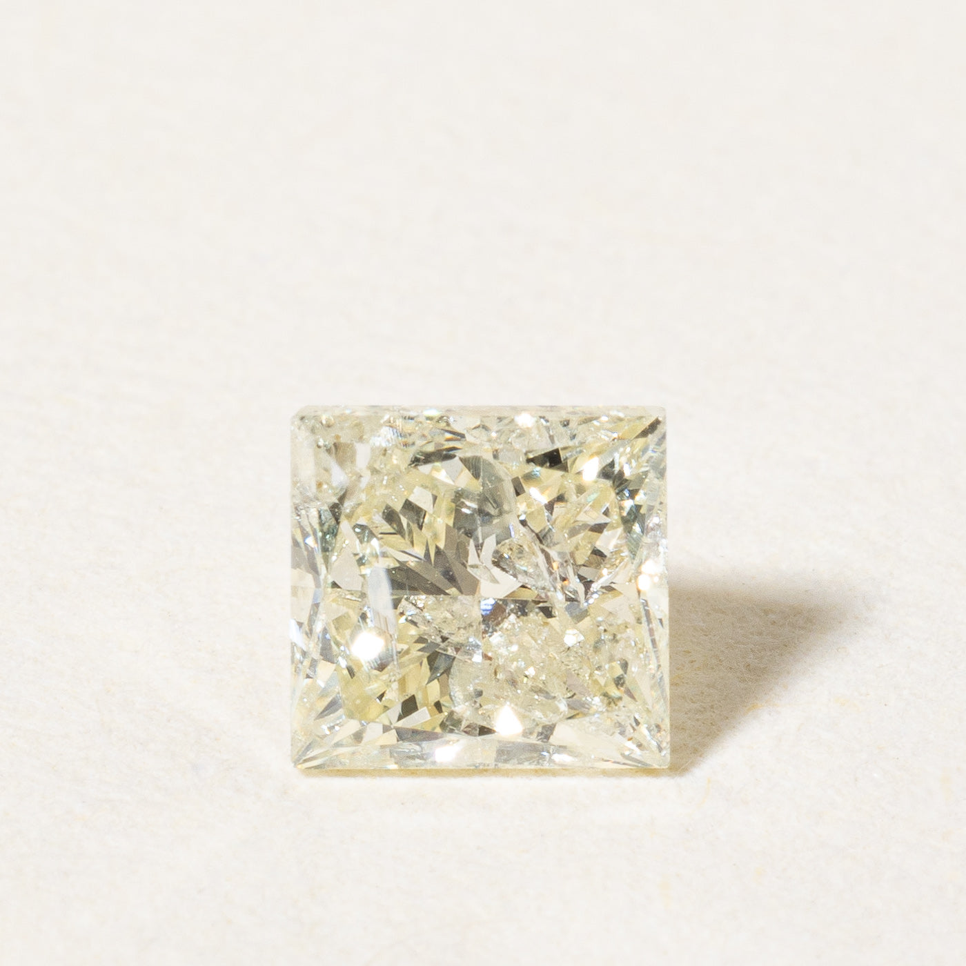 Princess Cut Loose Faint Yellow Diamond | 0.59ct I2/I3 Faint Yellow