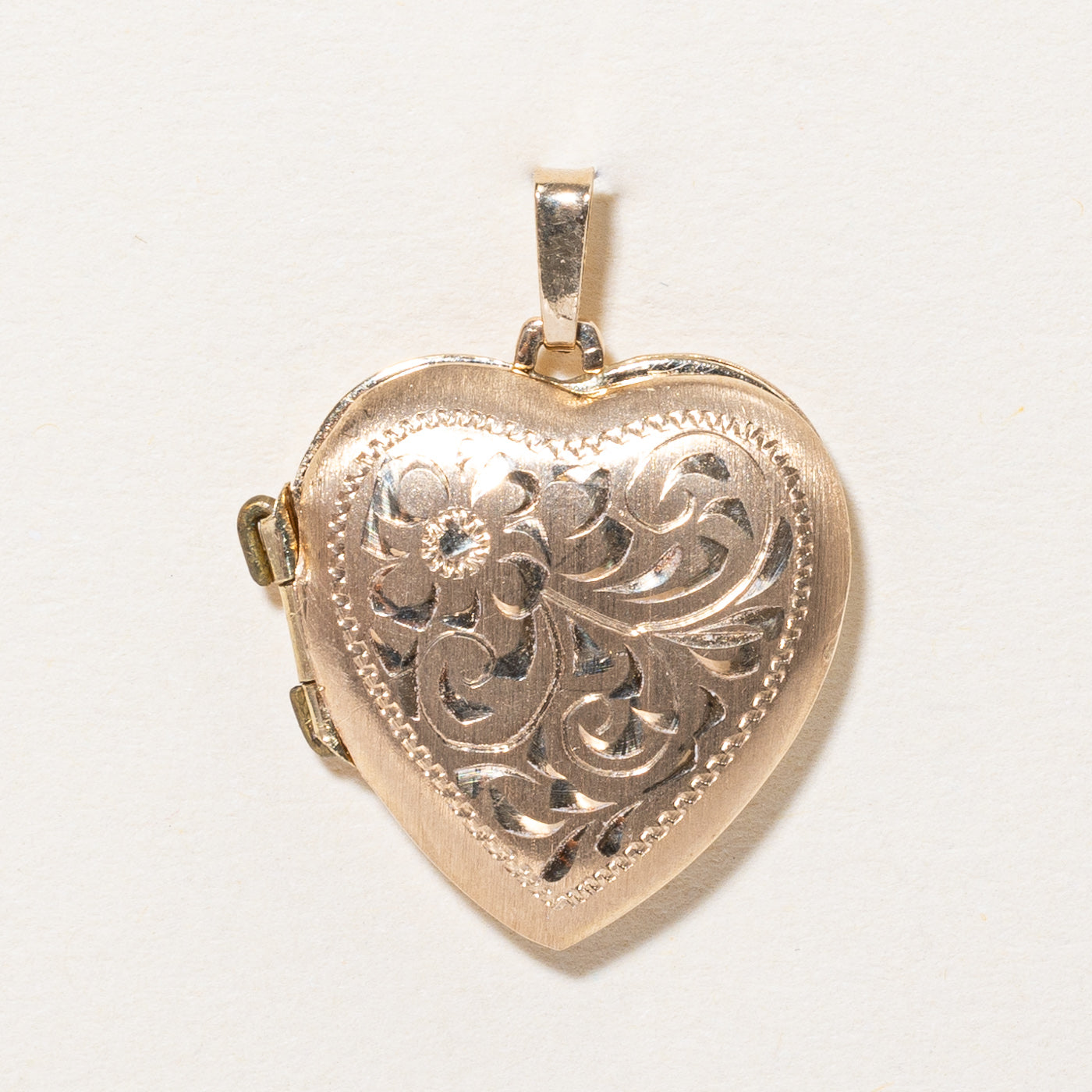 10k Yellow Gold Heart Locket Pendant