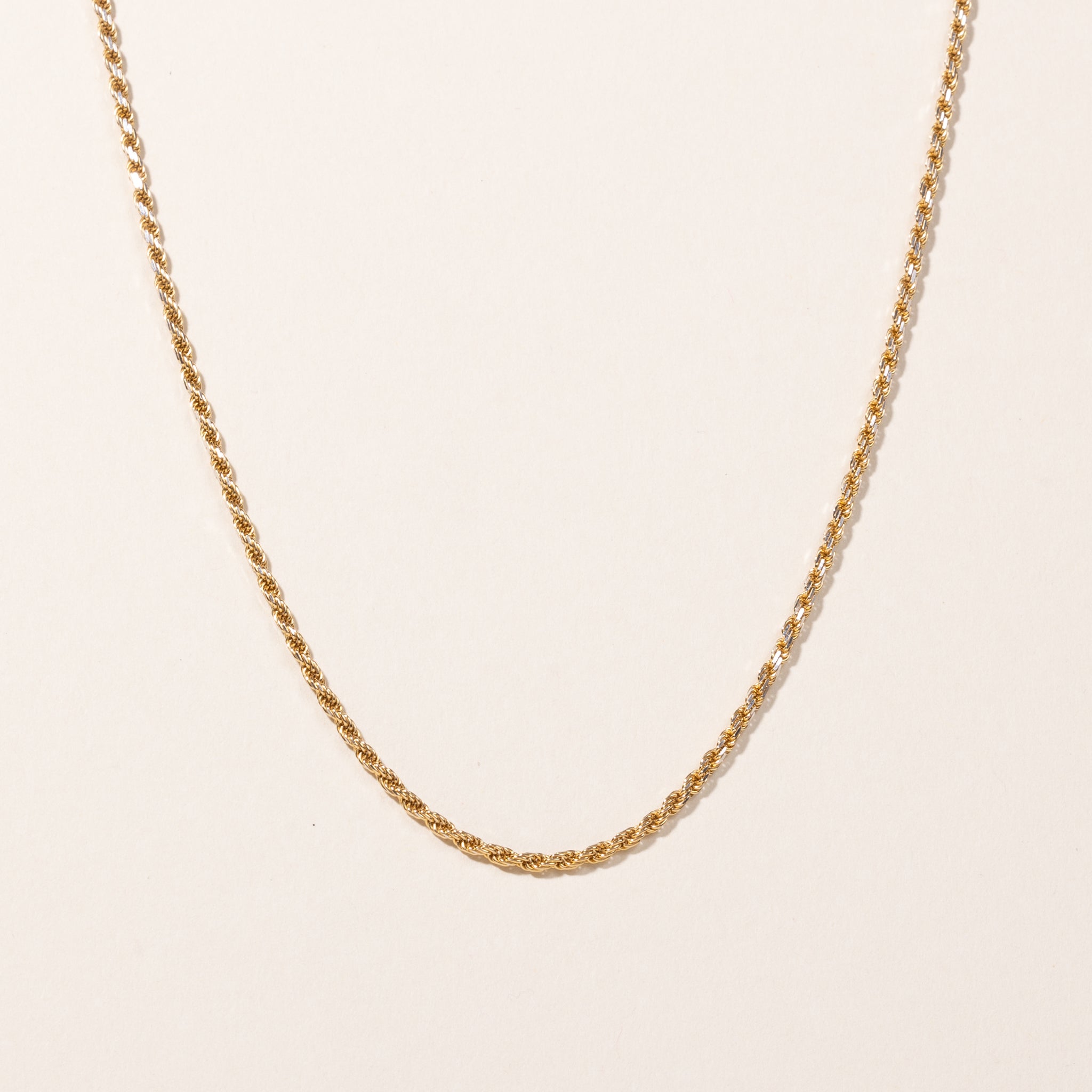 18k Yellow Gold Rope Chain | 19"