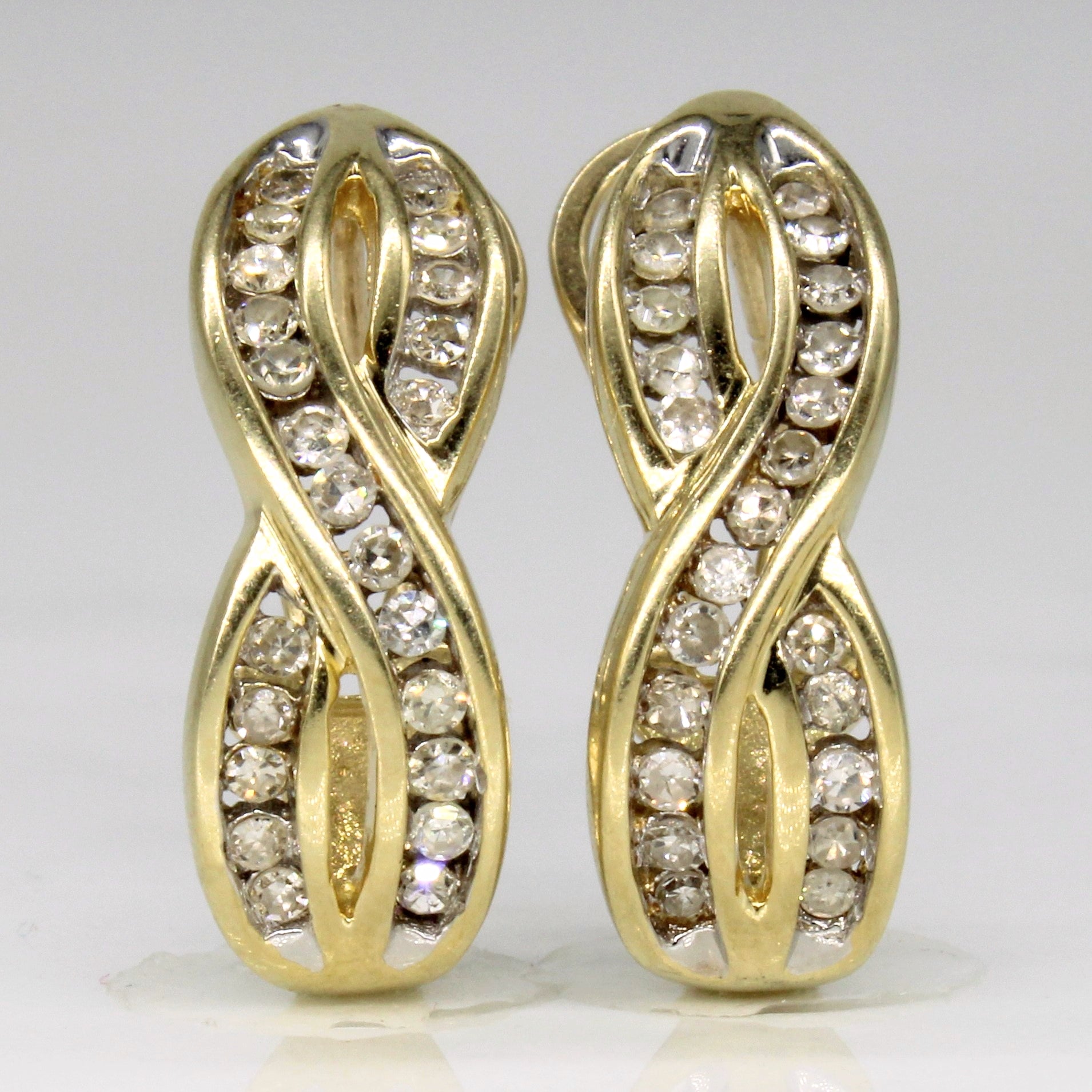 Channel Set Diamond Infinity Earrings | 0.50ctw | – 100 Ways