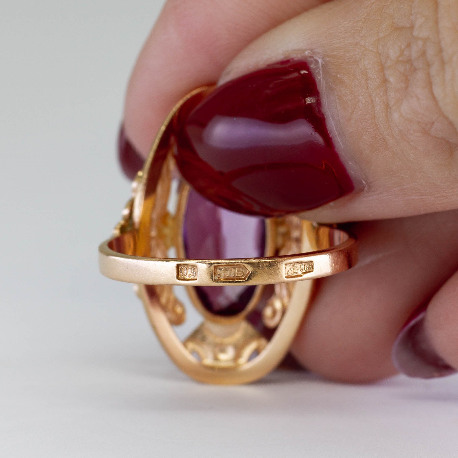 Synthetic Pink Sapphire Cocktail Ring | 4.13ct | SZ 8.75 | – 100 Ways