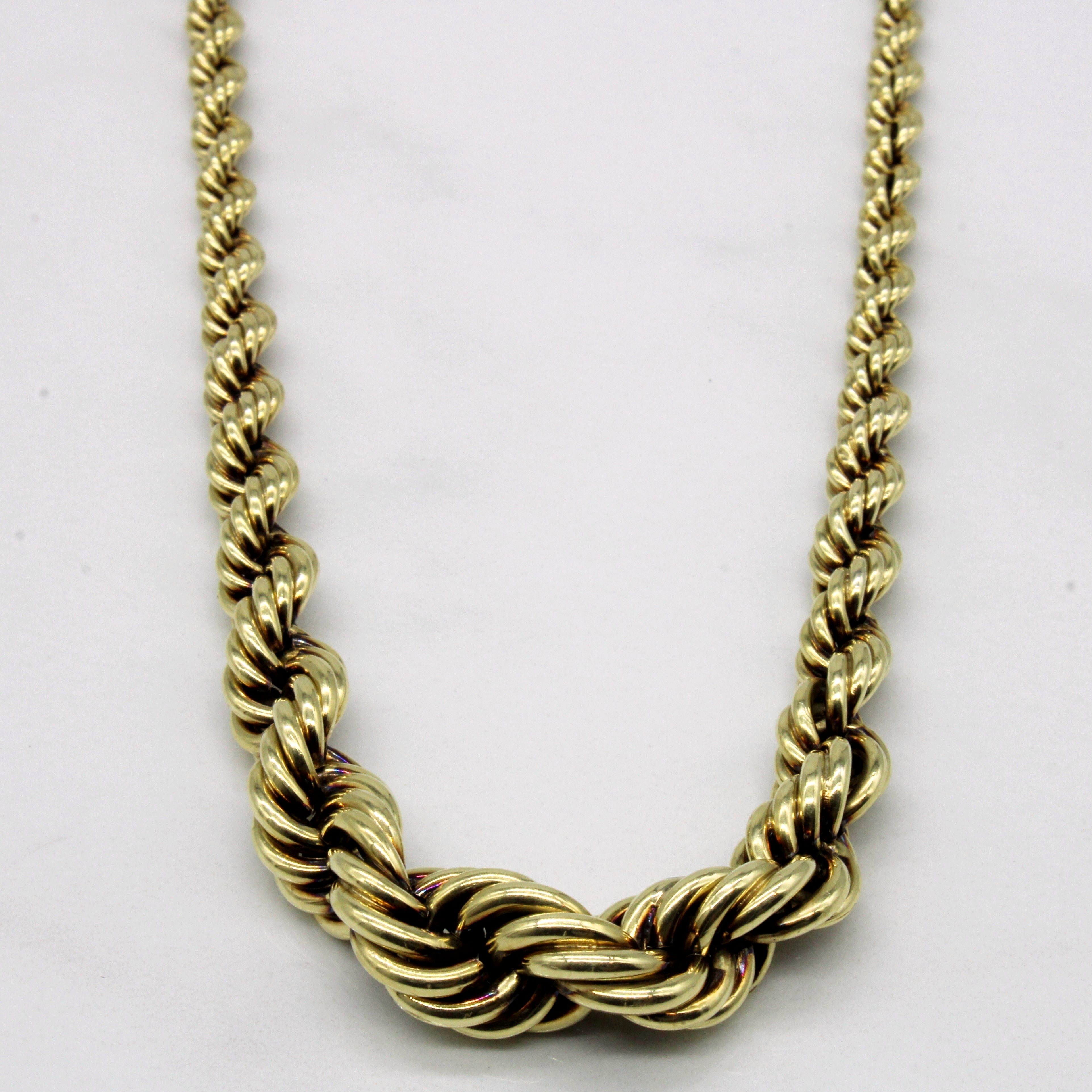 14k Yellow Gold Graduated Rope Chain | 18" | – 100 Ways