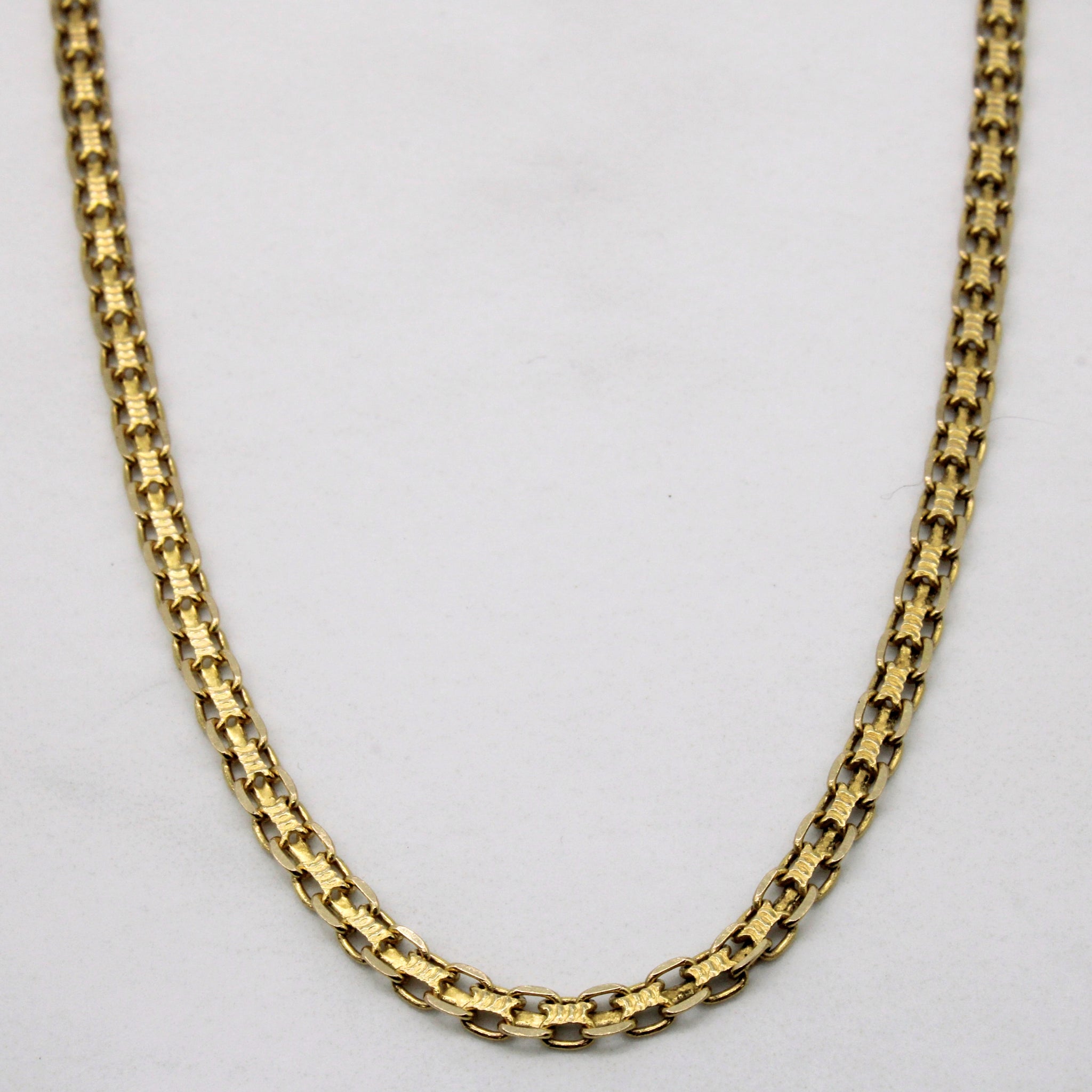 14k Yellow Gold Flat Link Chain | 24"