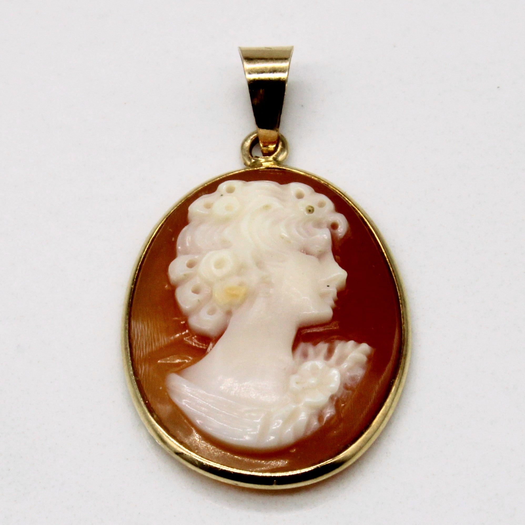 Italian Seashell Cameo Pendant | 5.30ct