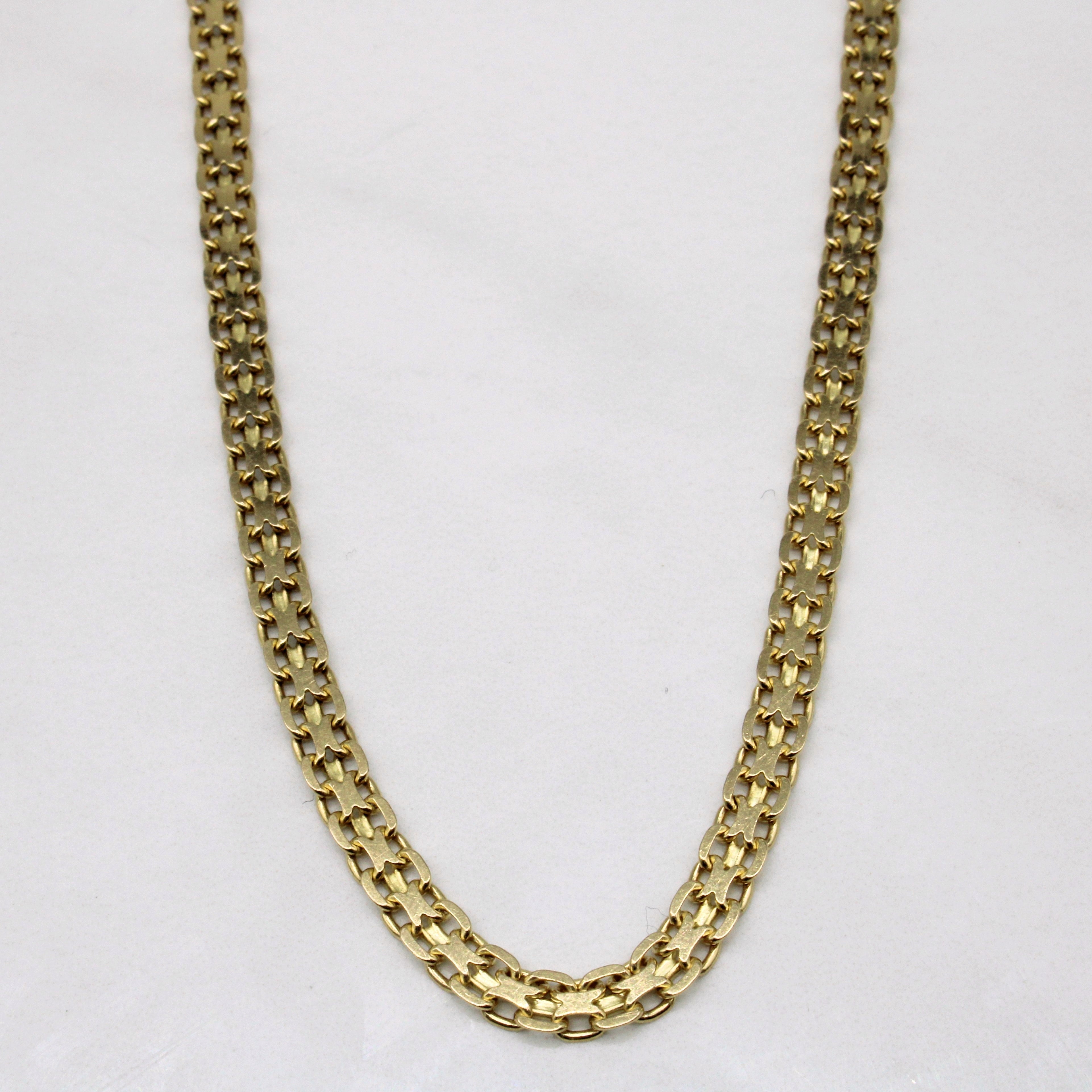 14k Yellow Gold Flat Link Chain | 20" | – 100 Ways