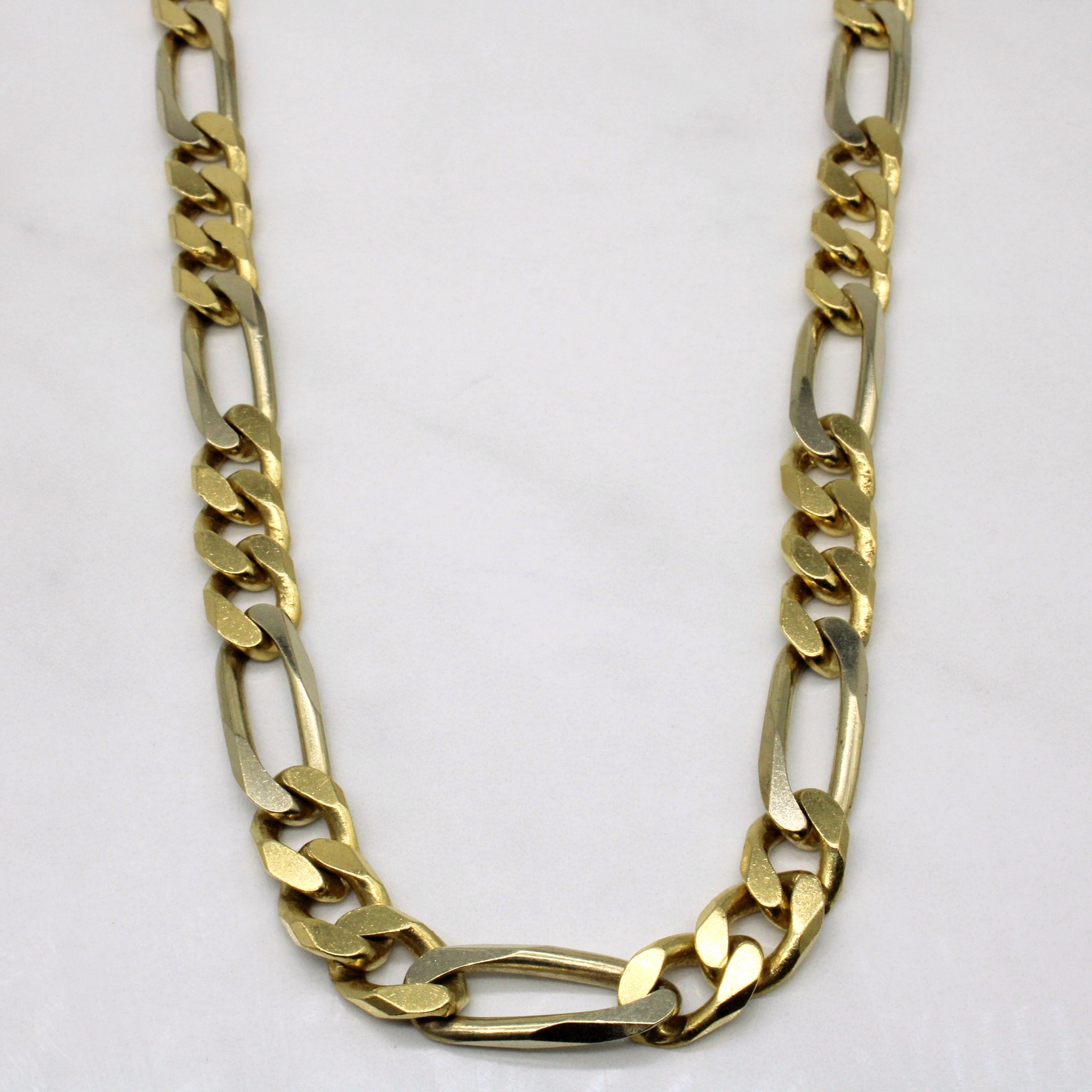 Italian 18k Two Tone Gold Figarucci Link Chain | 20"