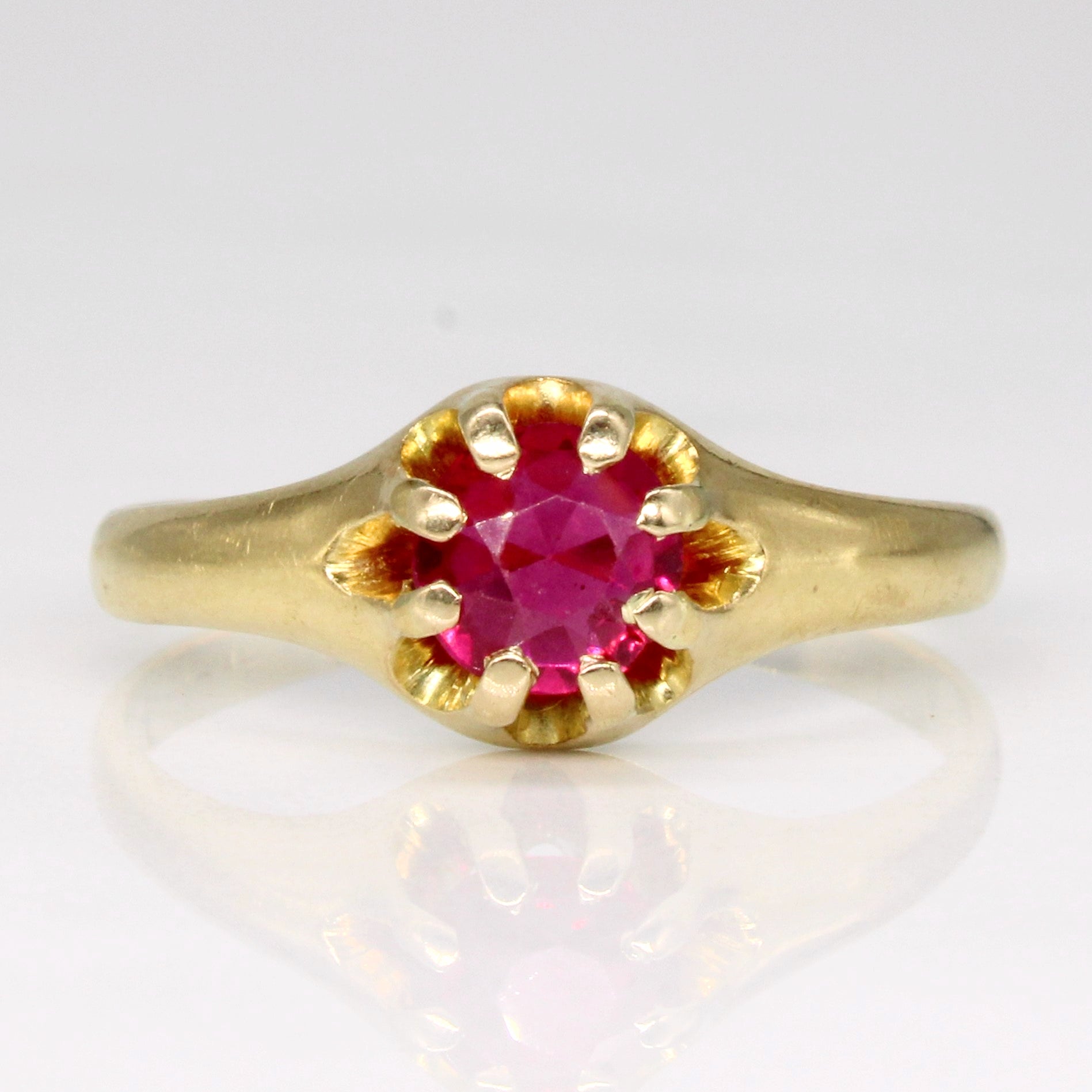 Synthetic Ruby Ring | 0.60ct | SZ 8.25