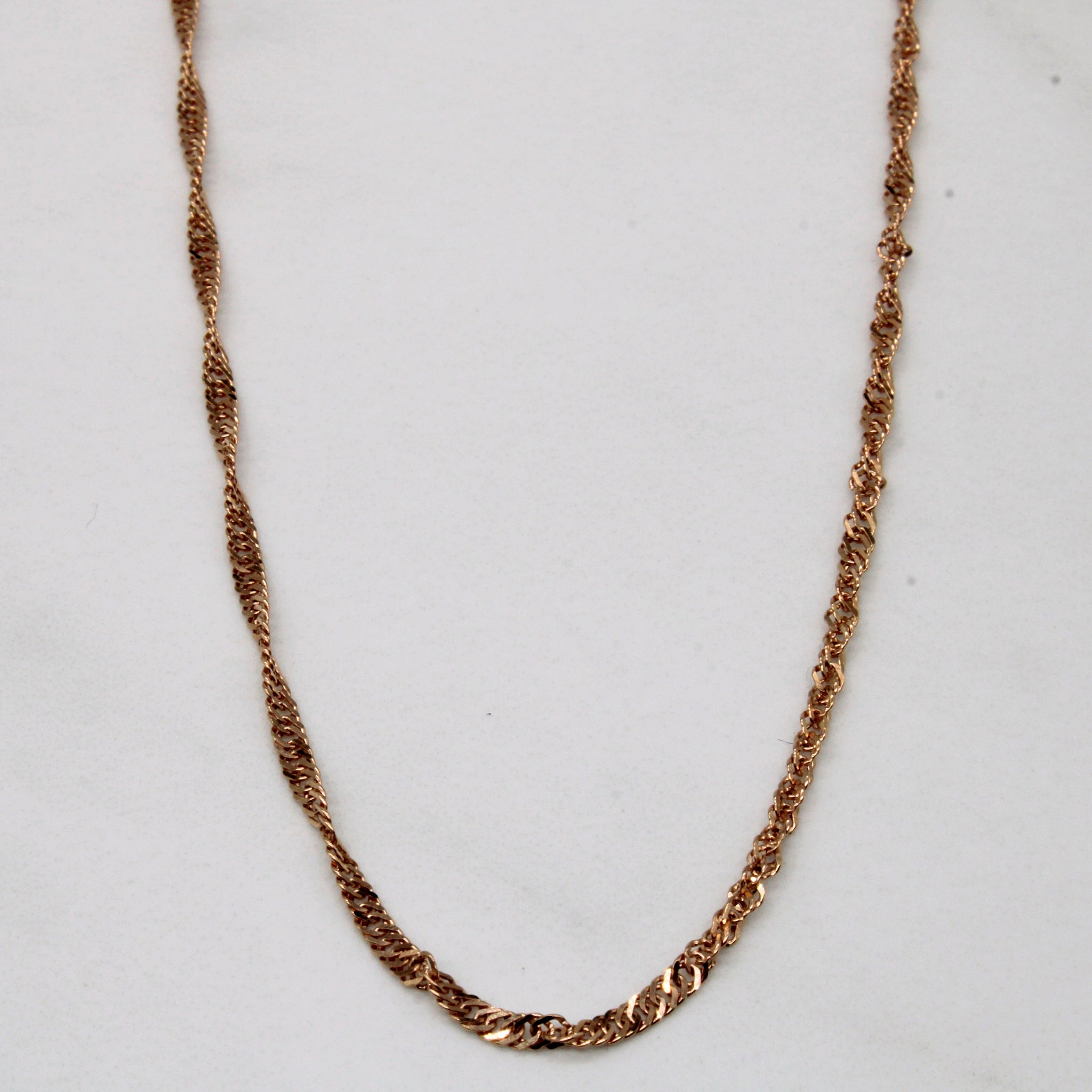18k Rose Gold Rope Chain | 18"