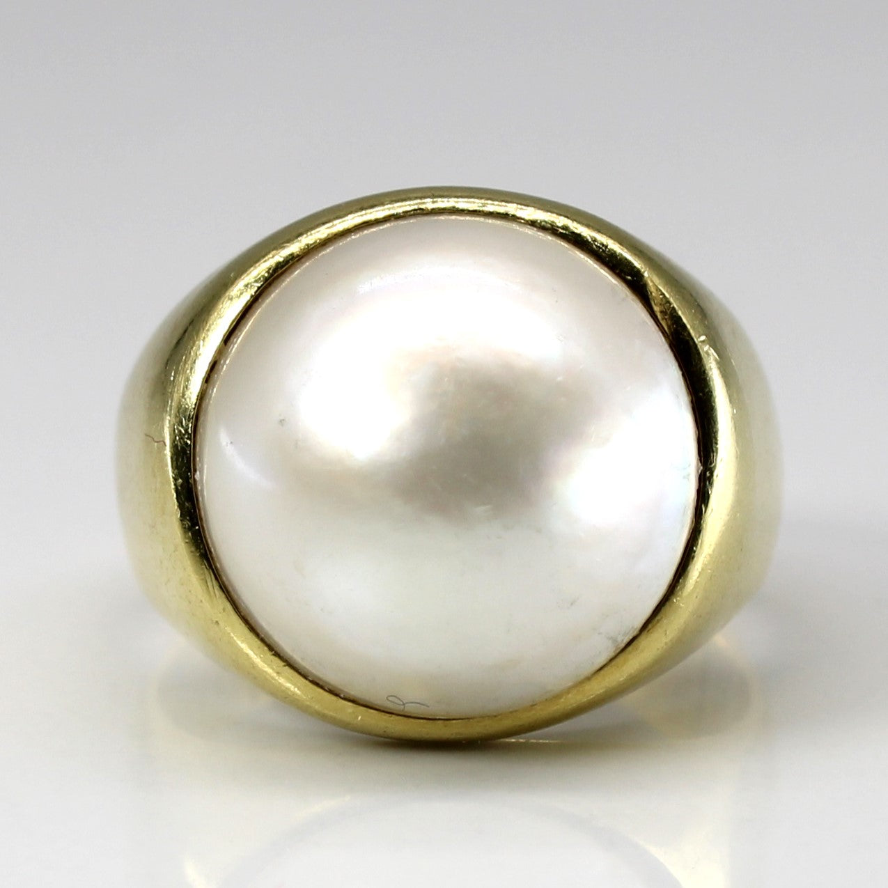 Bezel Set Pearl Ring | SZ 6.75
