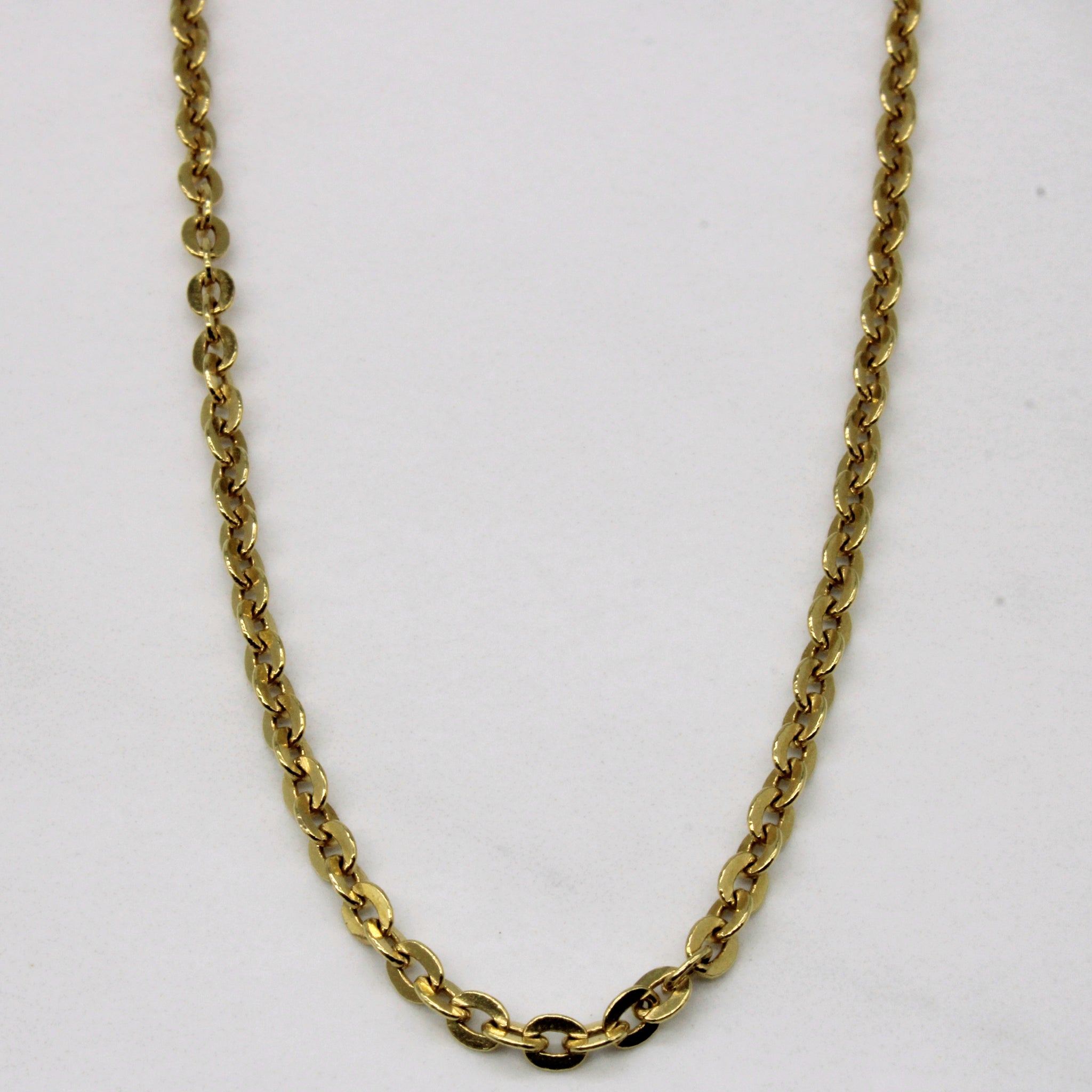 Italian 18k Yellow Gold Circle Link Chain | 20"