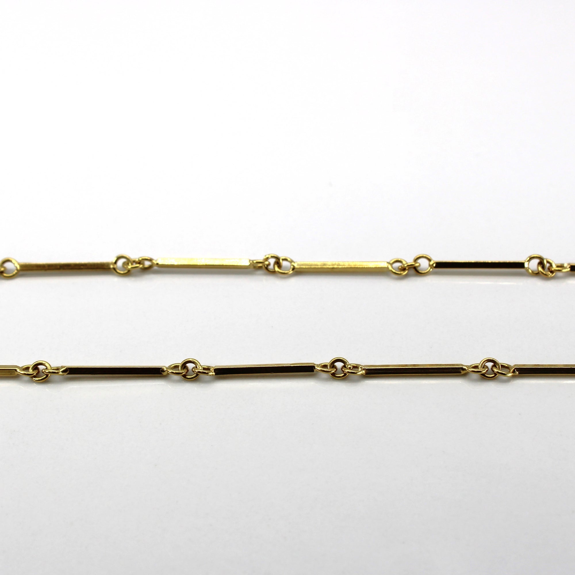 Yellow Gold Bar Link Chain | 20"| – 100 Ways