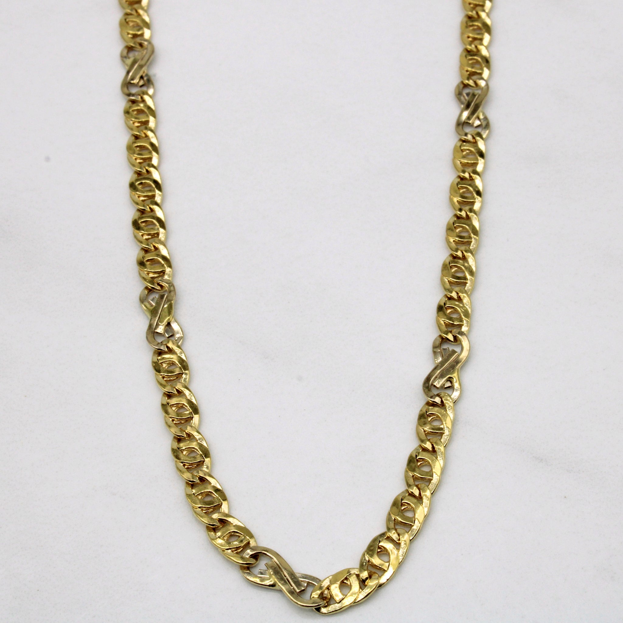 18k Yellow Gold Mixed Link Chain | 23"