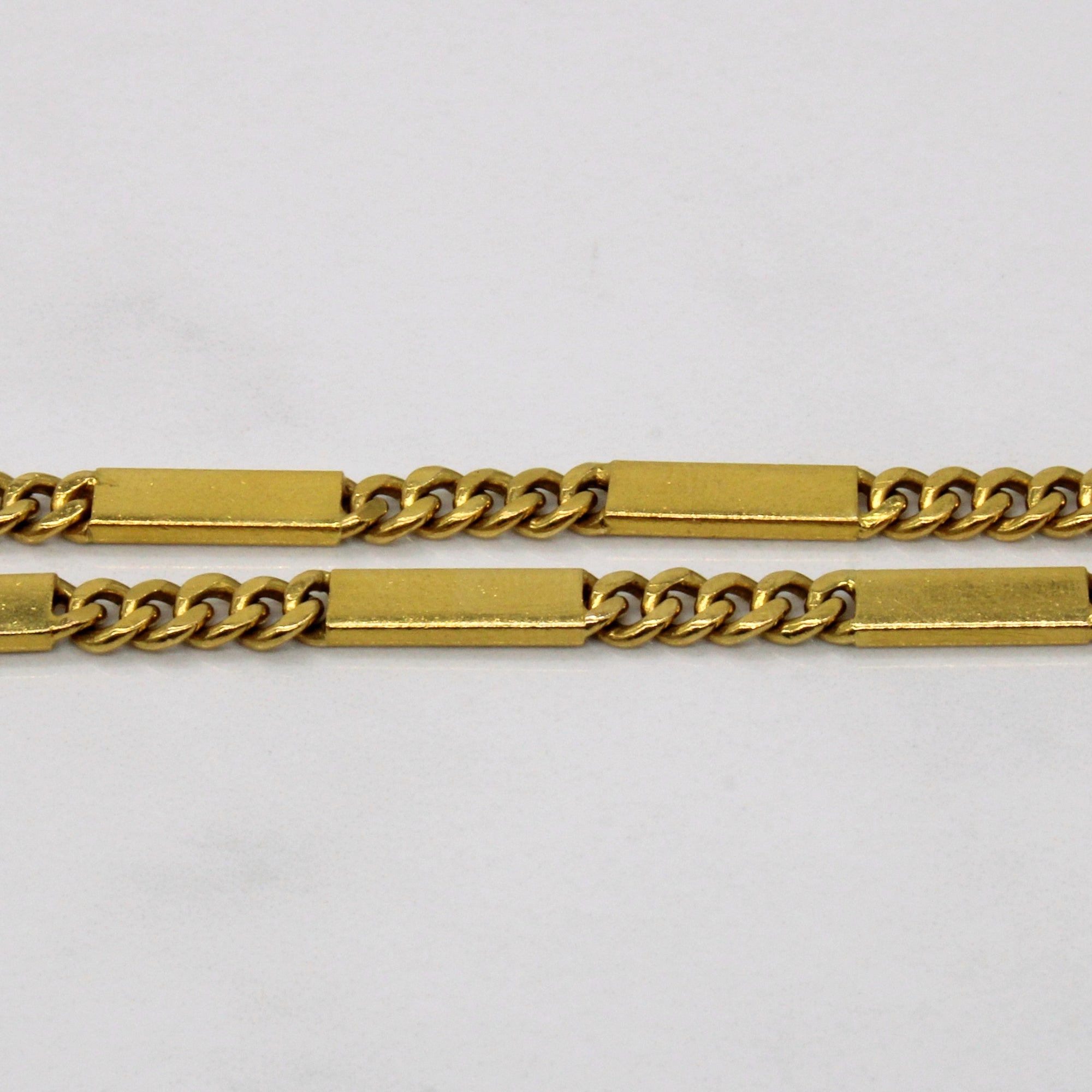 22k Yellow Gold Bar Link Chain | 28" | – 100 Ways