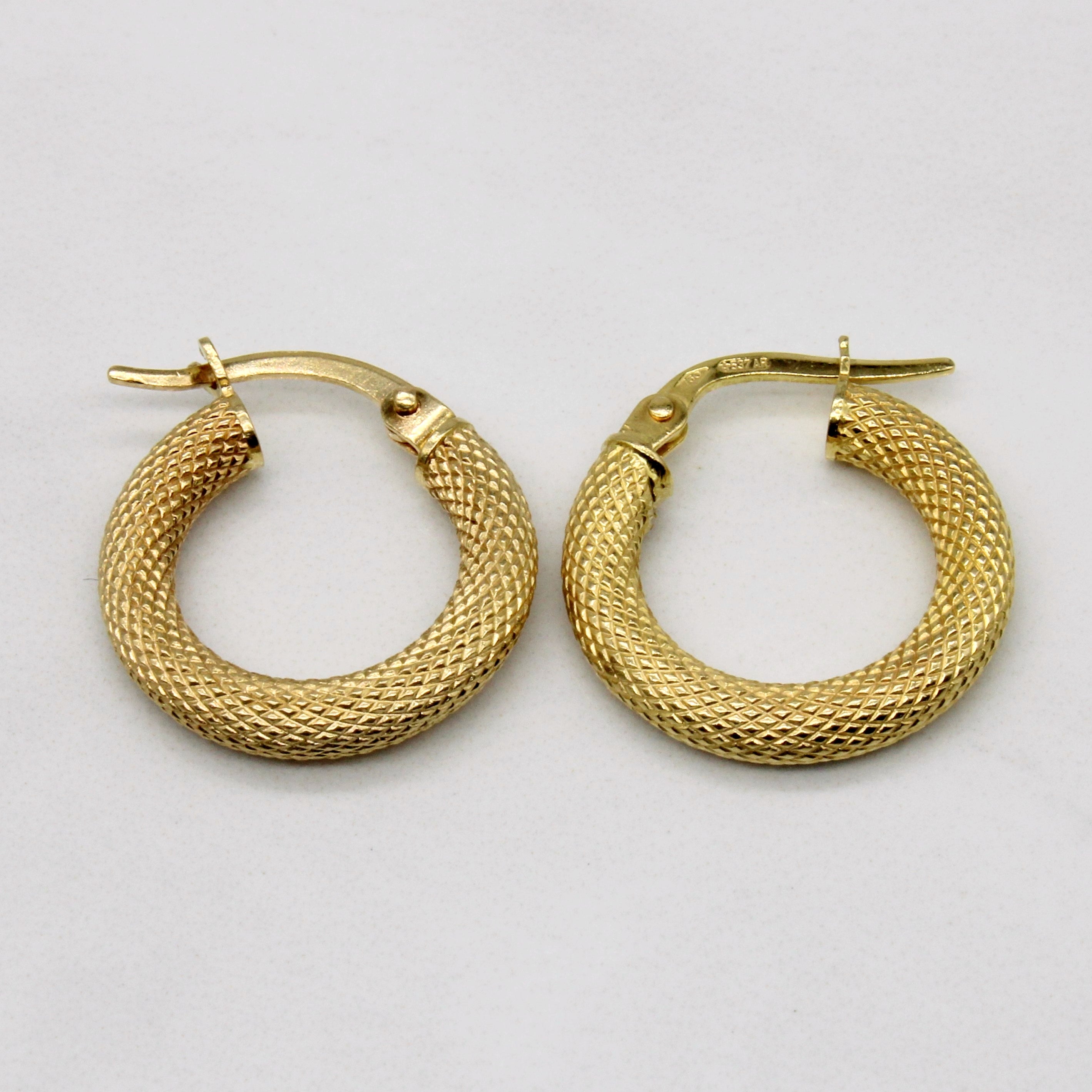 18k Yellow Gold Hoop Earrings – 100 Ways